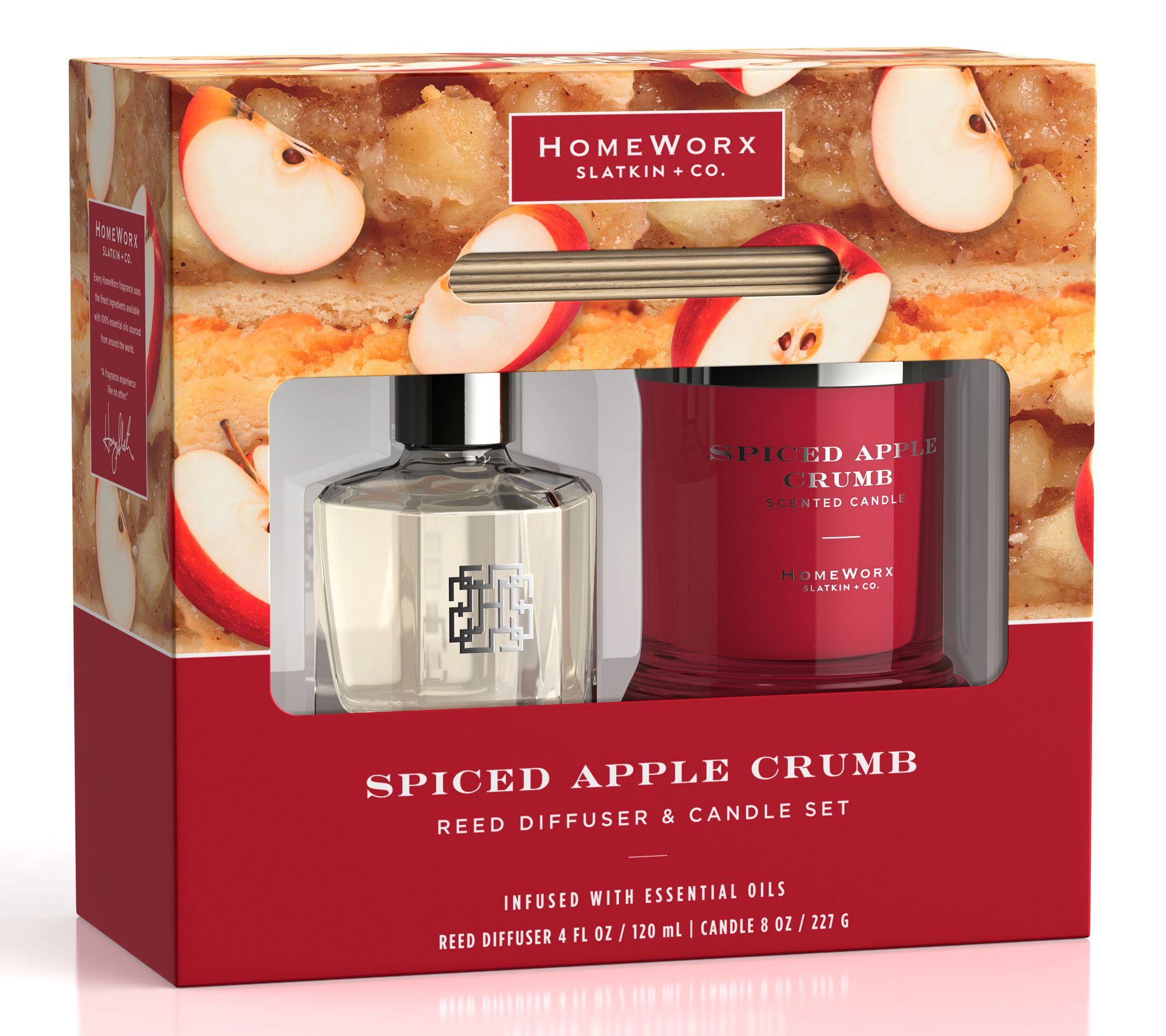 HomeWorx by Sla tkin + Co. 8oz Candle and Reed Diffuser GiftS - QVC.com