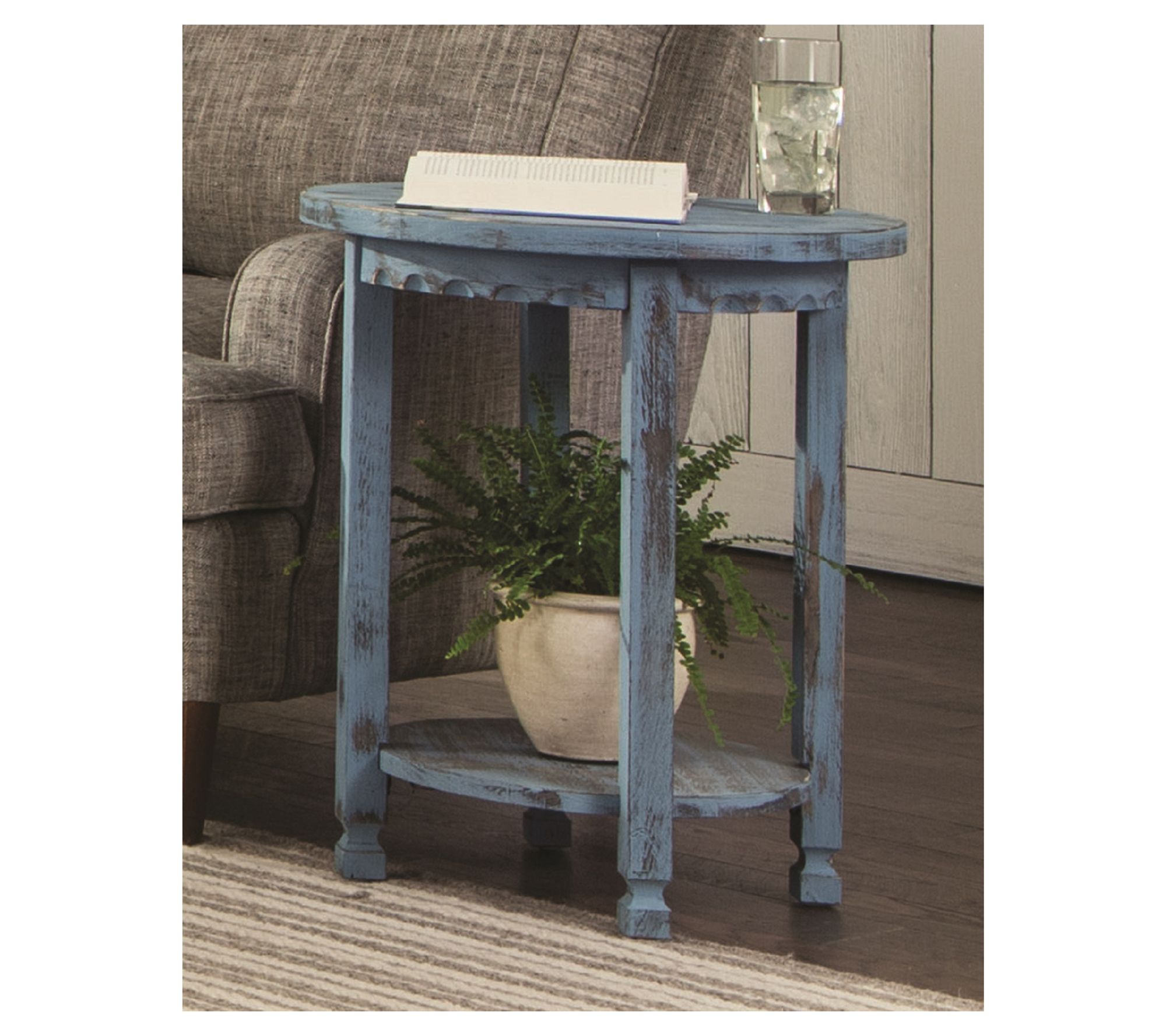 Alaterre Furniture Country Cottage Round End Table - QVC.com