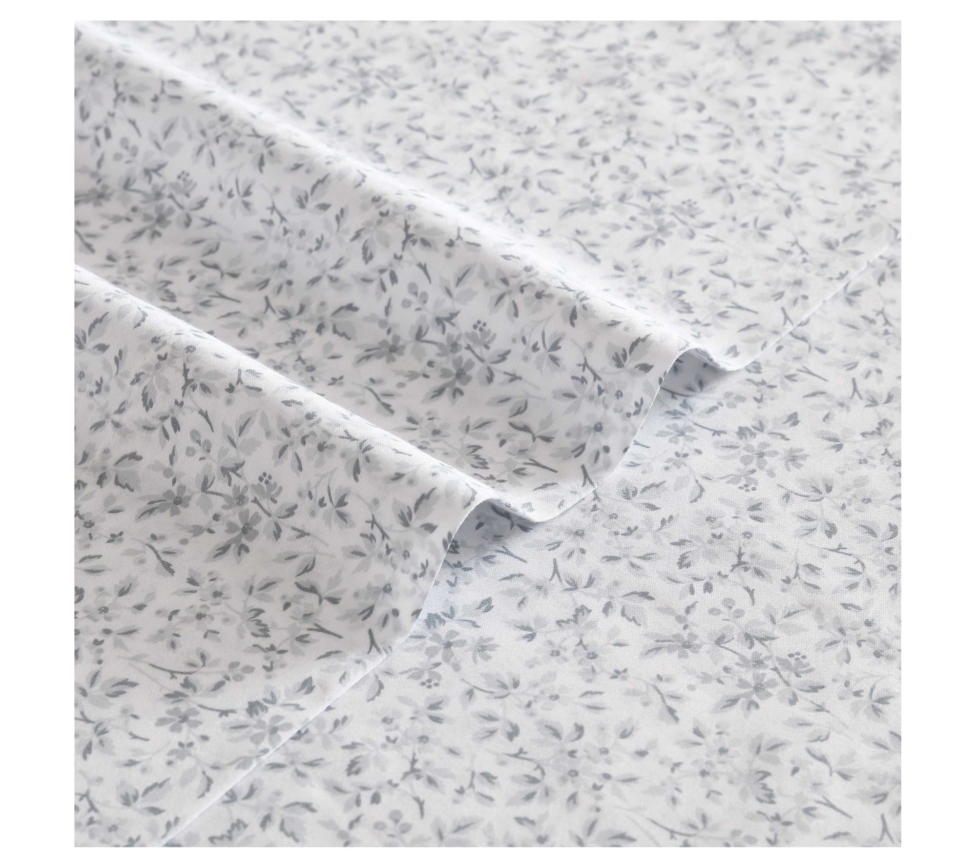 Laura Ashley Tierney Grey King Sheet Set - QVC.com