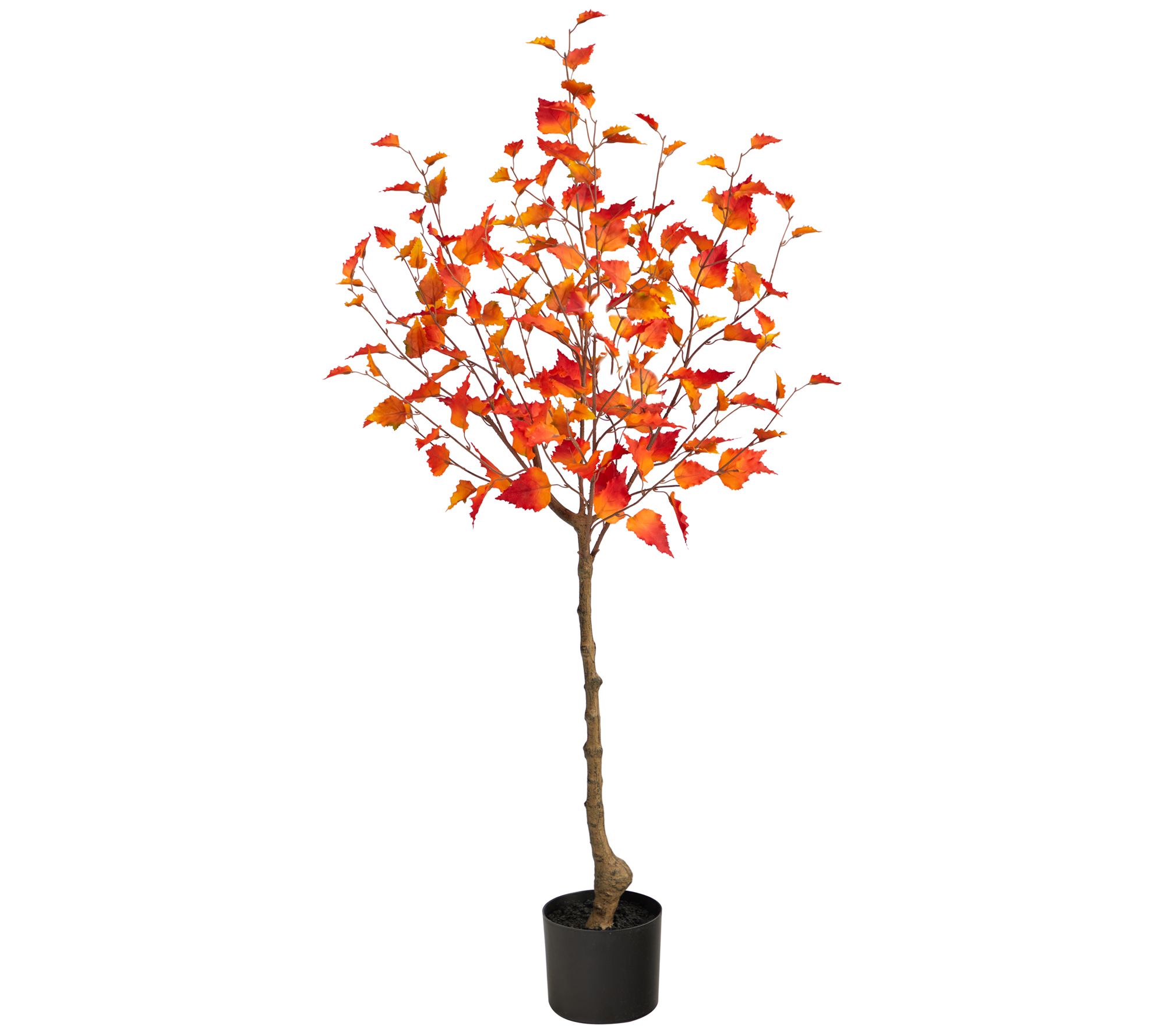 Nearly Natural 4' Fall Birch Artificial Autumn Tree - QVC.com