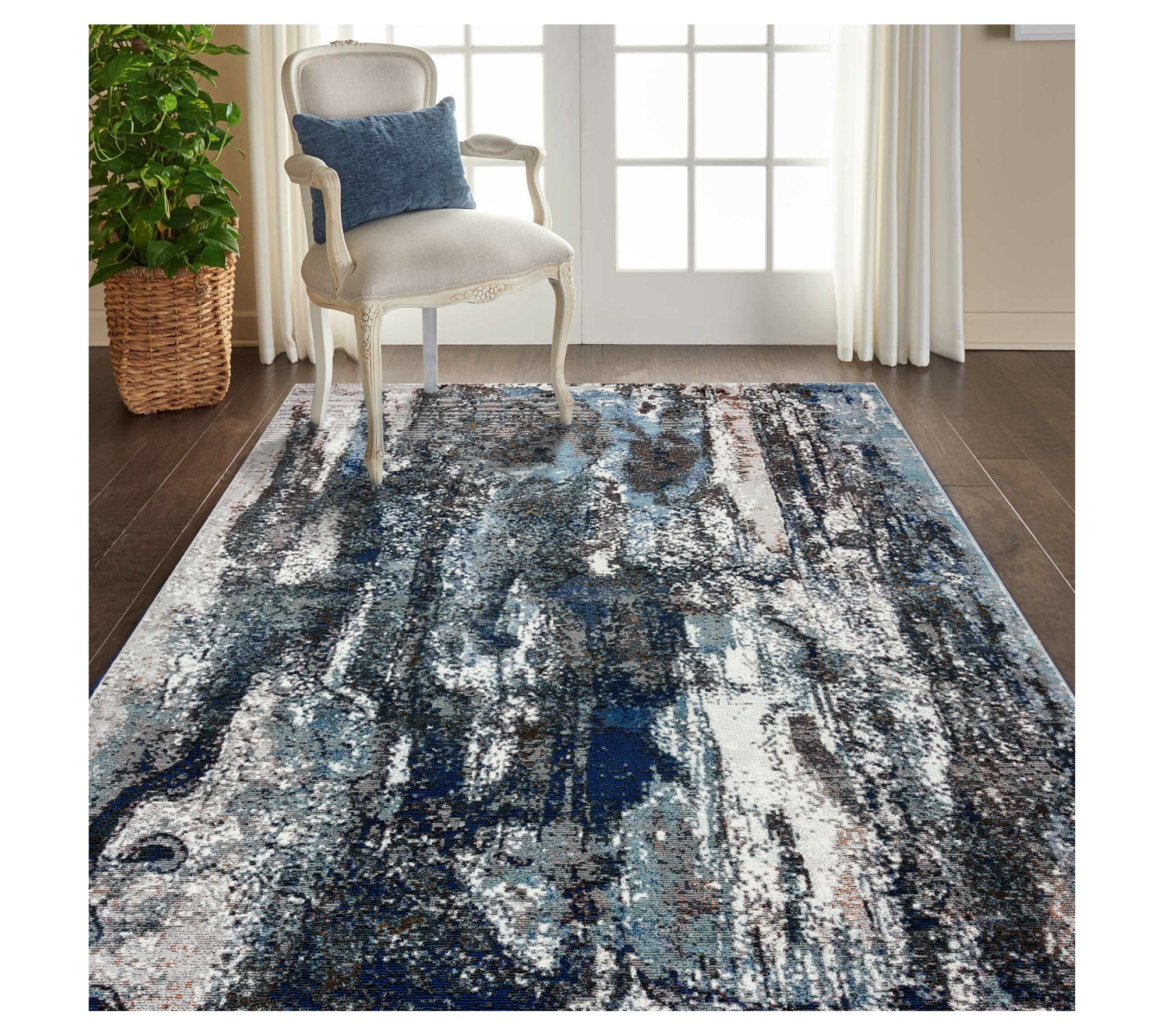 Ox Bay Lennon Abstract Waterfall Area Rug, 5'3" x 7'6" - QVC.com