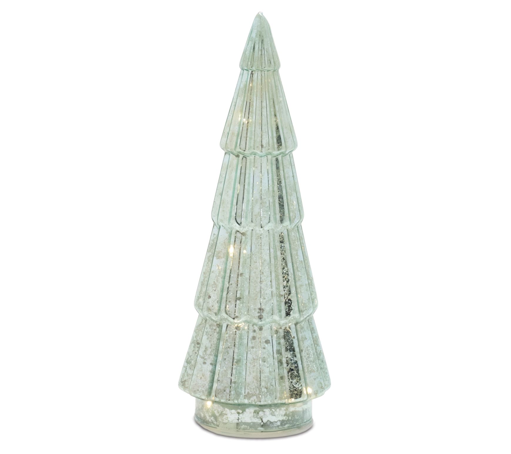 Melrose Green Mercury Glass Tree (Set of 3) - QVC.com