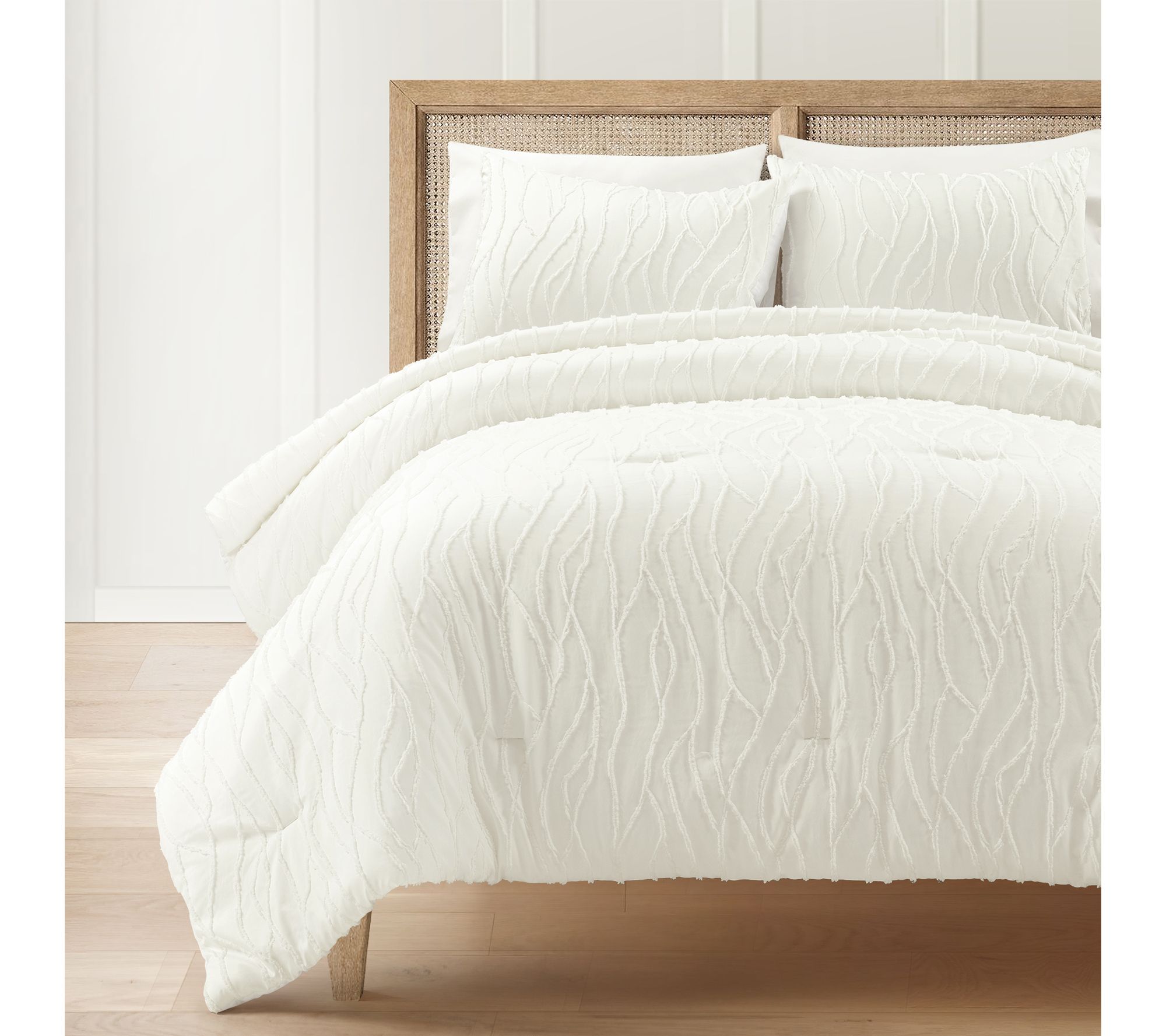 Lush Decor Jacquard Wave Comforter Set 3pc SetFull/Queen - QVC.com