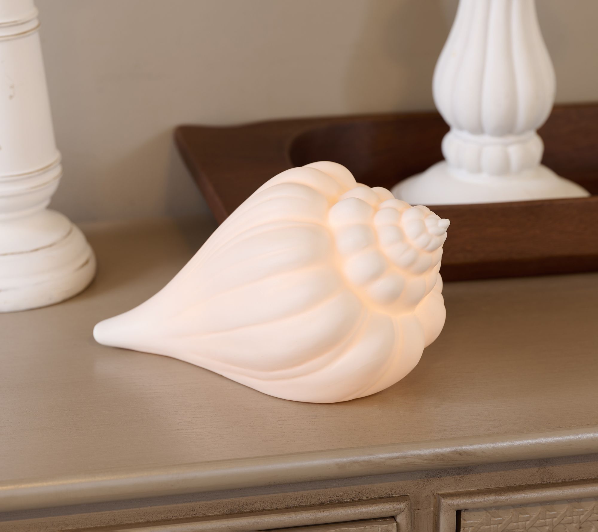 "As Is" Illuminated Porcelain Conch Shell by Valerie - QVC.com