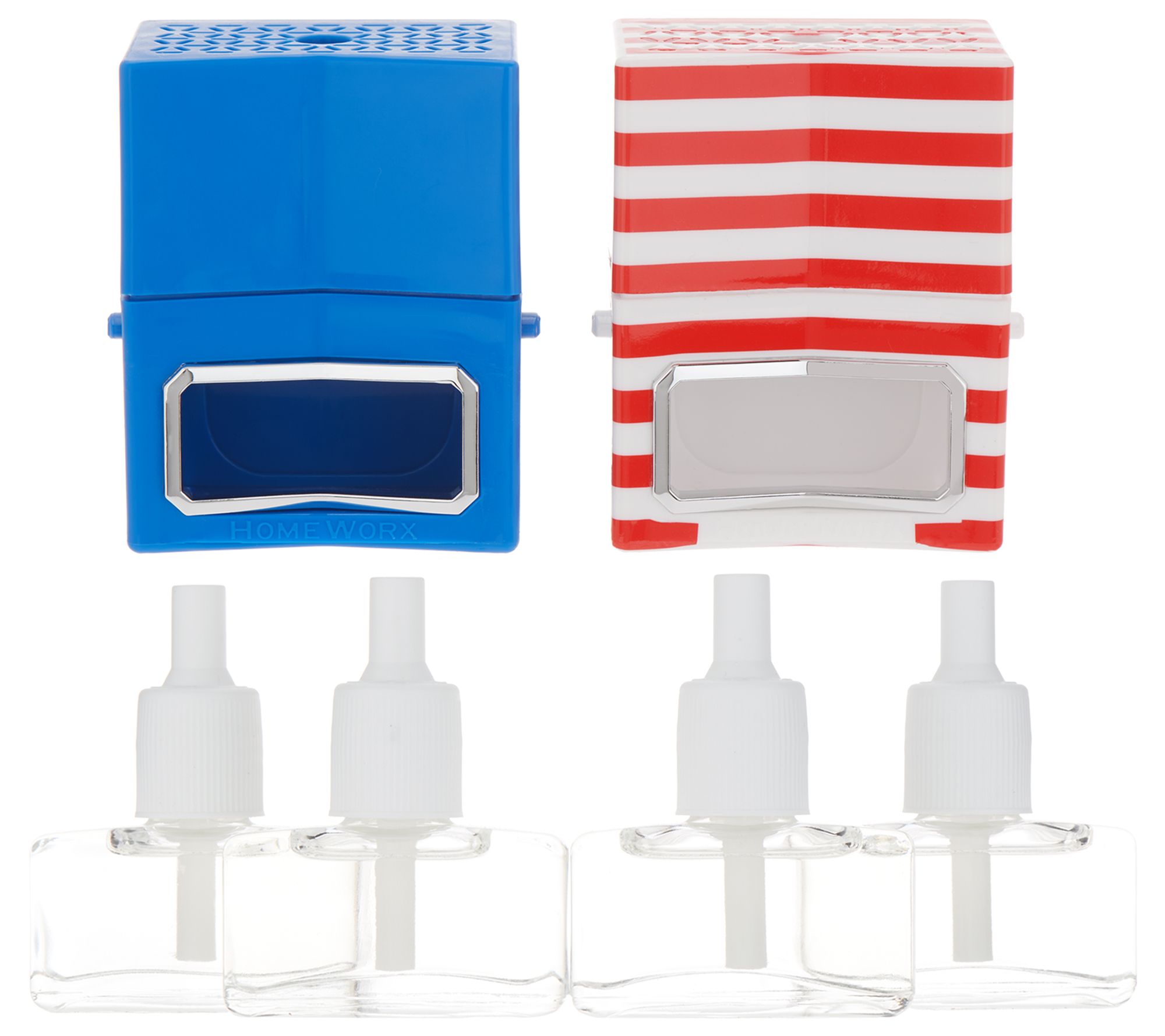 HomeWorx by Harry Slatkin S/2 Celebration Diffusers & 4 Refillables ...