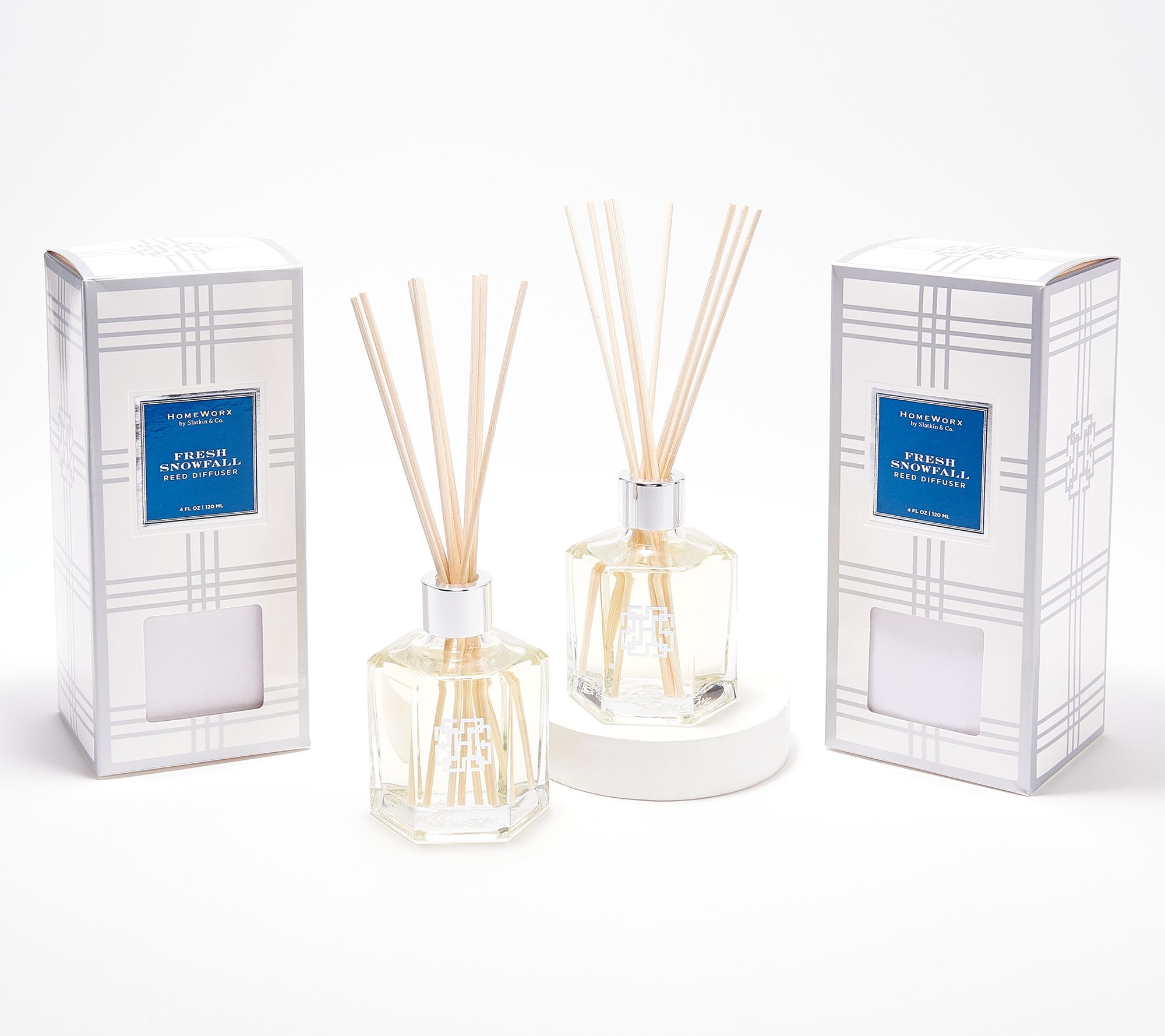 "As Is" HomeWorx by Slatkin & Co. S/2 Fresh Snowfall Reed - QVC.com