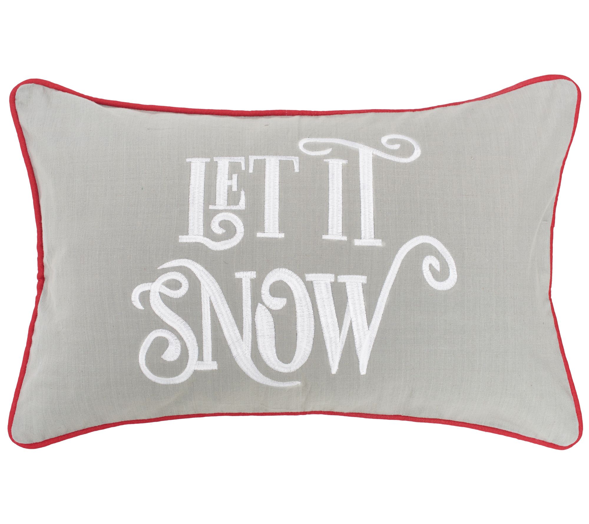 C&F Home 22" x 14" Let It Snow Printed Throw Pi llow - QVC.com