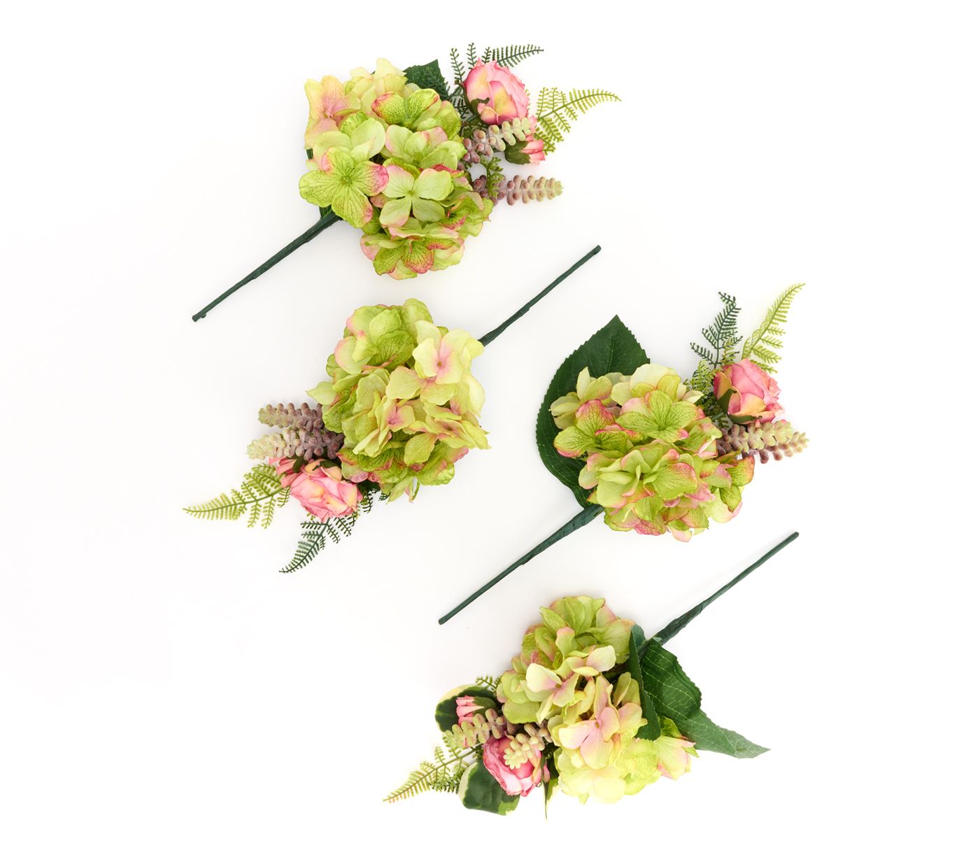 "As Is" Set of 4 Hydrangea and Dahlia Picks by Valerie - QVC.com