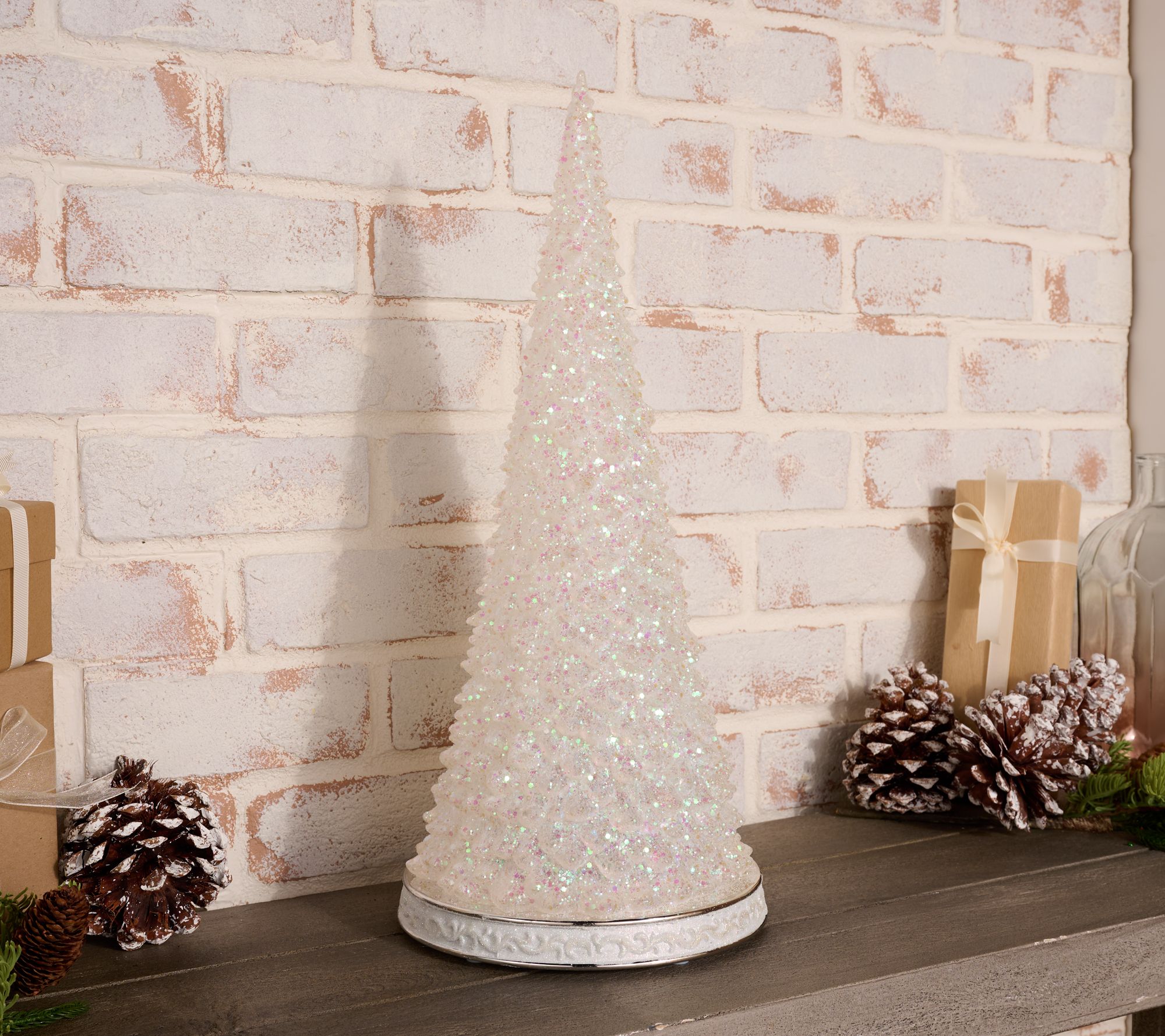 "As Is" 20" Illuminated Cone Tree with Light Show by Valerie - QVC.com