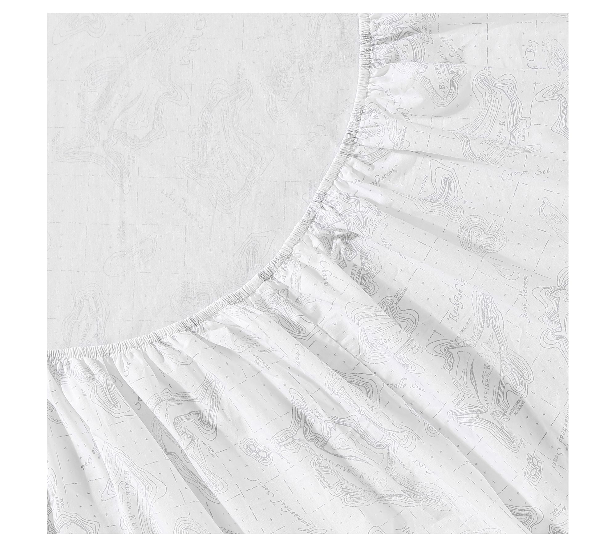 Eddie Bauer Fish Atoll Grey Full Sheet Set - QVC.com