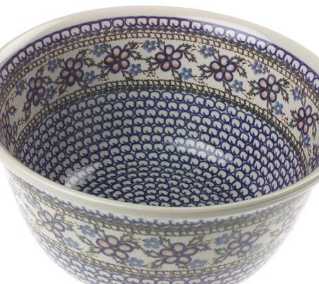 Polish Stoneware Traditional "Lucyna's Time" Bread Bowl - QVC.com