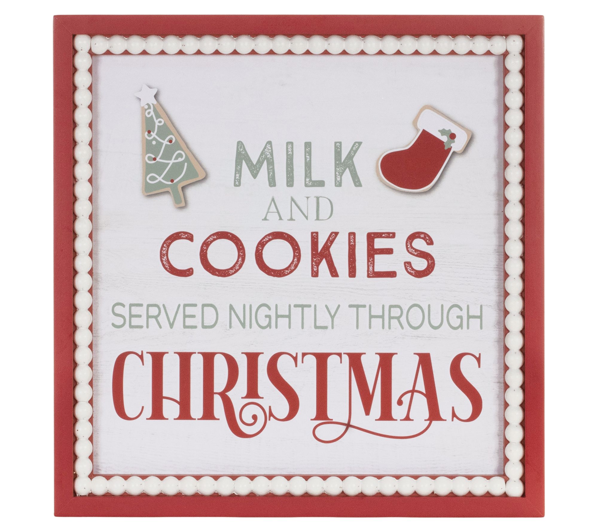 Melrose Milk and Cookies Wall Sign 15"SQ - QVC.com