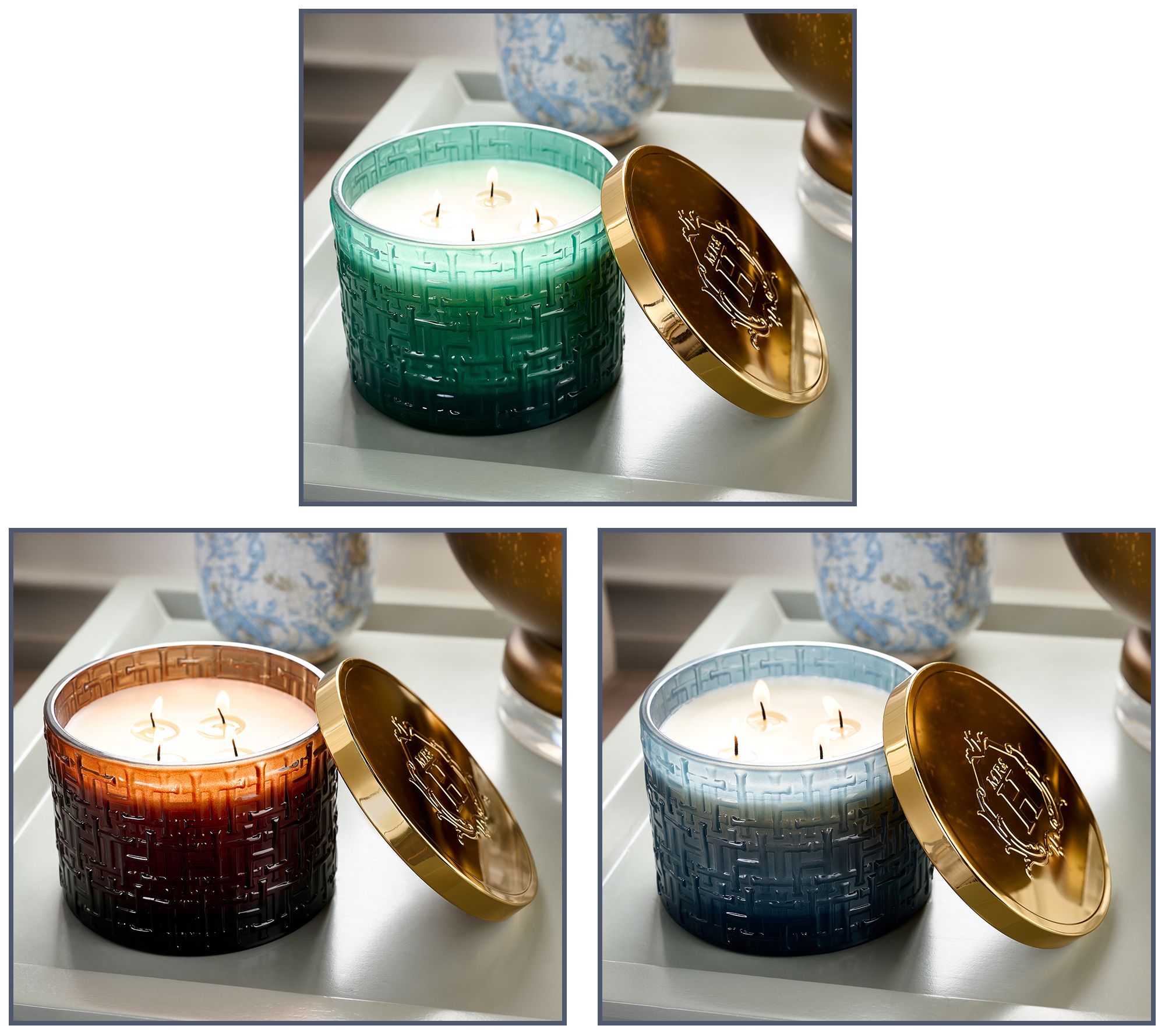 Mrs. H by Dee Hilfiger x HomeWorx 18oz Specialty Glass Candle - QVC.com