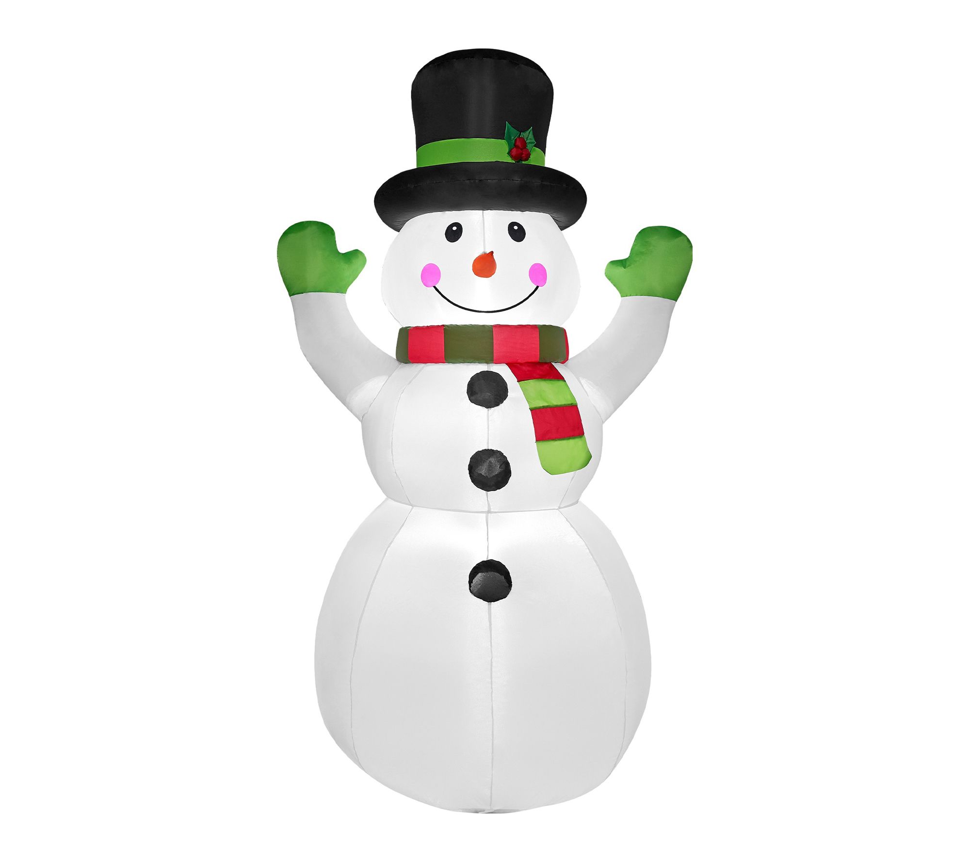 Joyfy 6ft Tall Christmas Inflatable Snowman - QVC.com