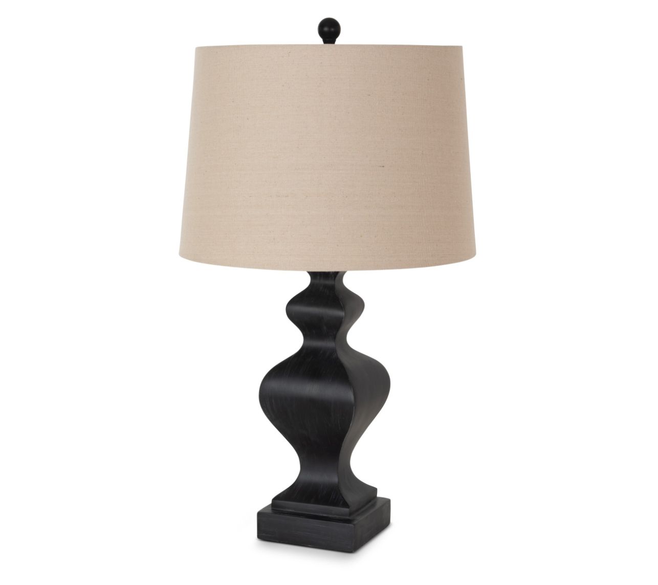 Set of 2 Black Curvy Base Table Lamps - QVC.com