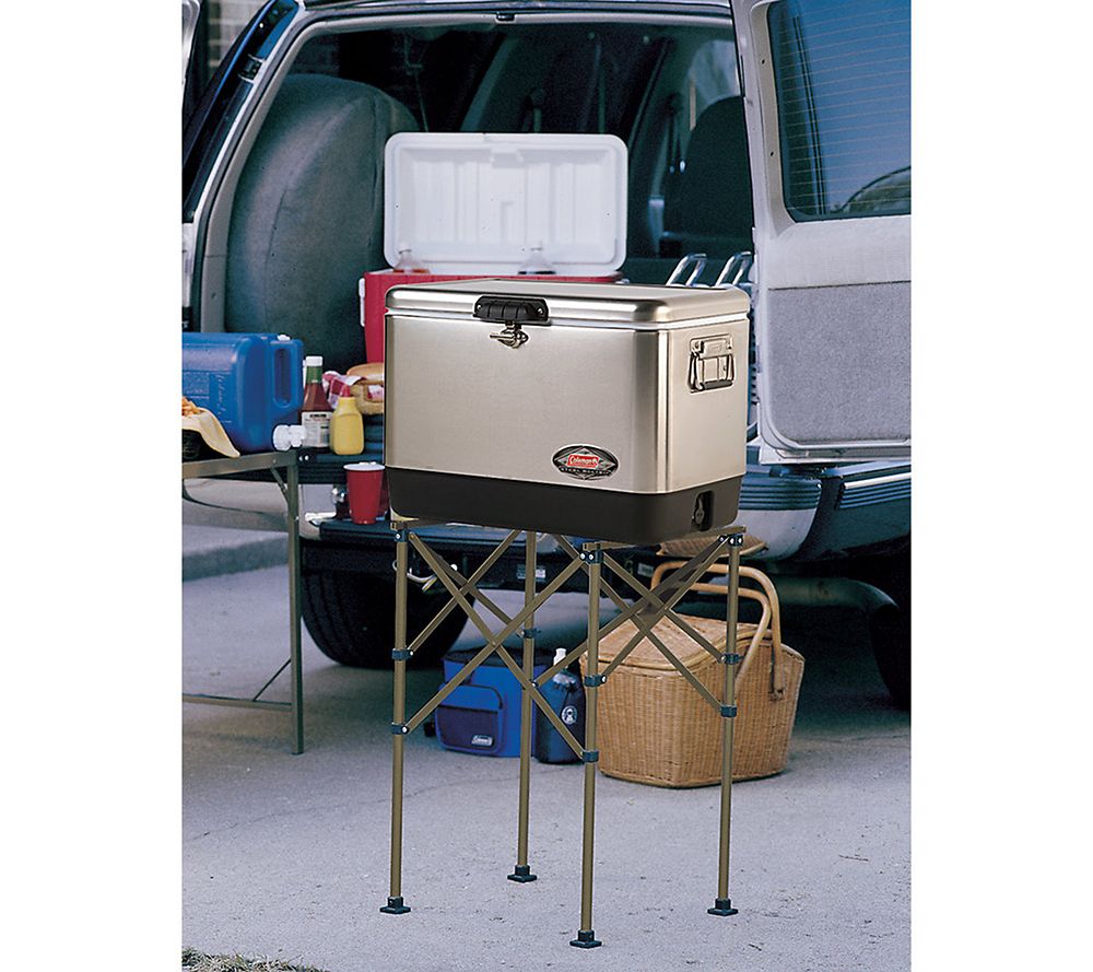 Coleman Multi-Use Trash Bin or High Stand For Coolers, Grills - QVC.com