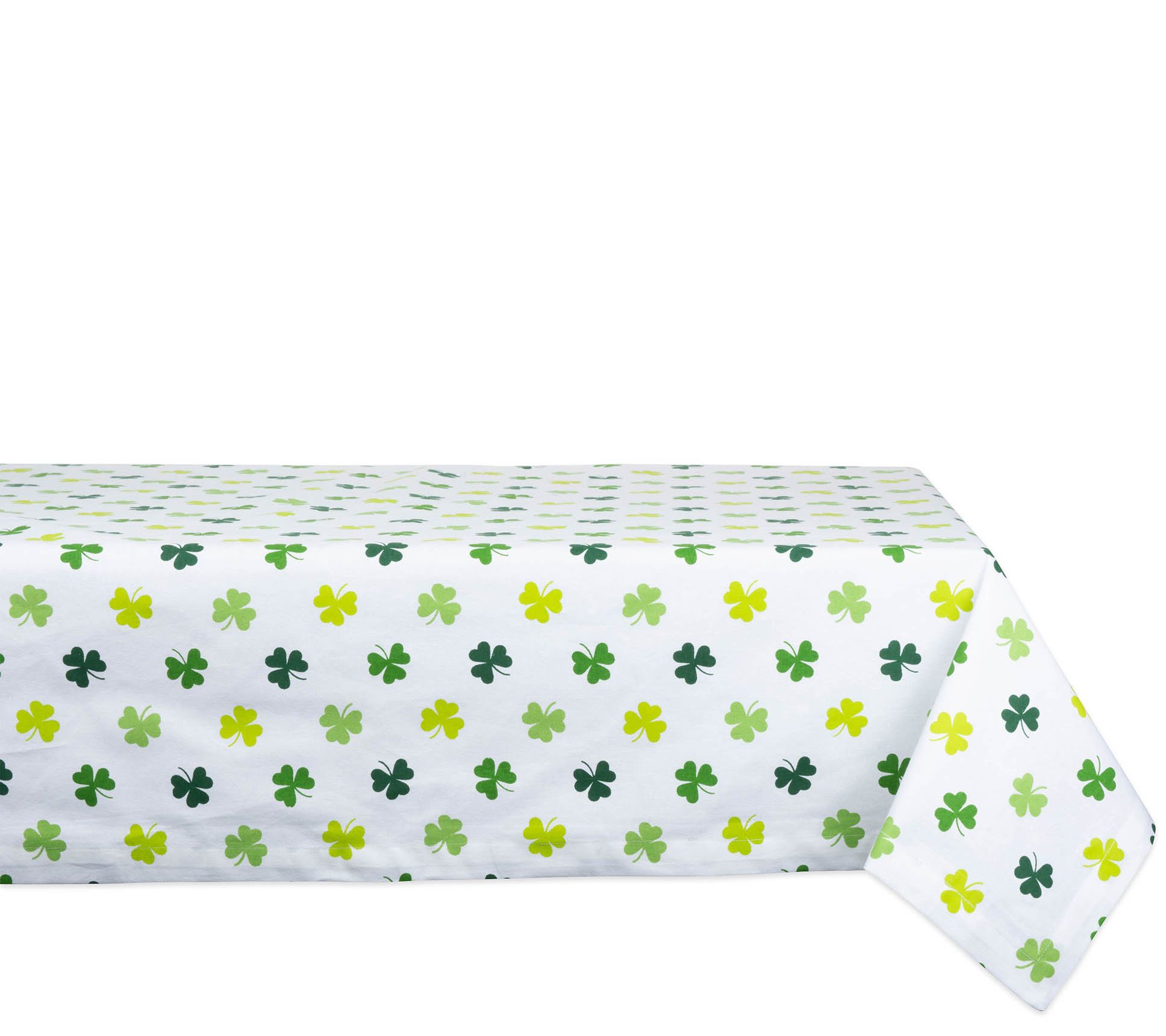 Design Imports 52" x 52" Shamrock Shake Print Tablecloth - QVC.com