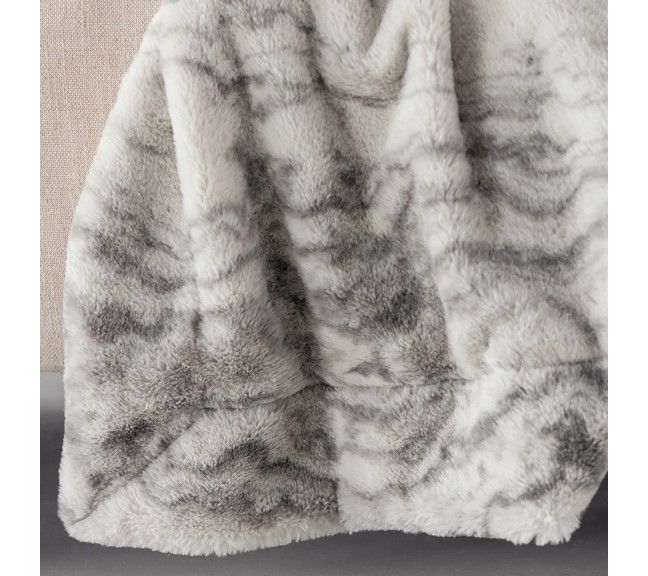 Berkshire Blanket Brighton Marble Fur Throw 60" x 70" Throw - QVC.com