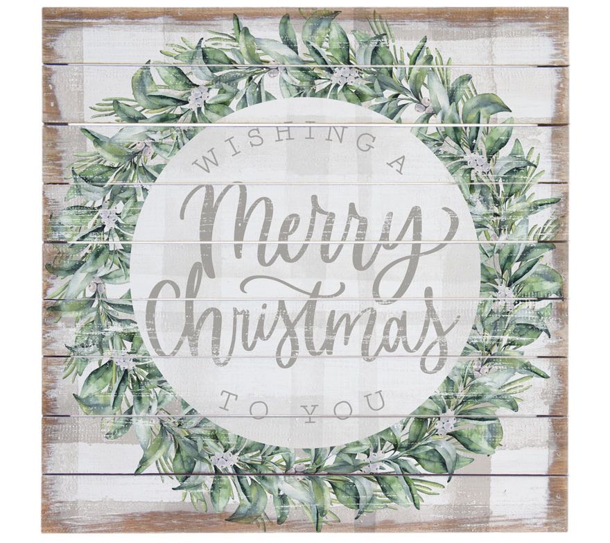 Wishing Merry Christmas Perfect Pallet By Sincere Surroundings - QVC.com