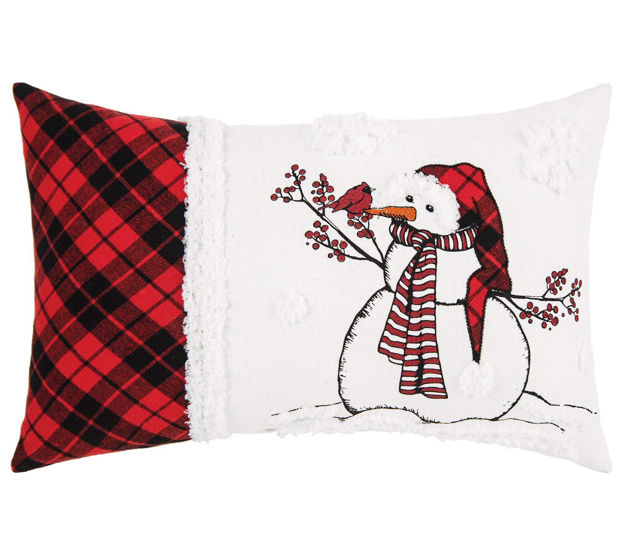 C&F Home 20" x 13" Snowman Embroidered Throw Pi llow - QVC.com