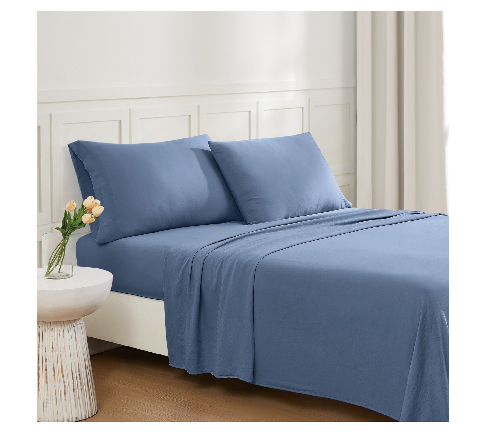 Truly Soft Garment Wash Solid King 4-Piece Sheet Set - QVC.com