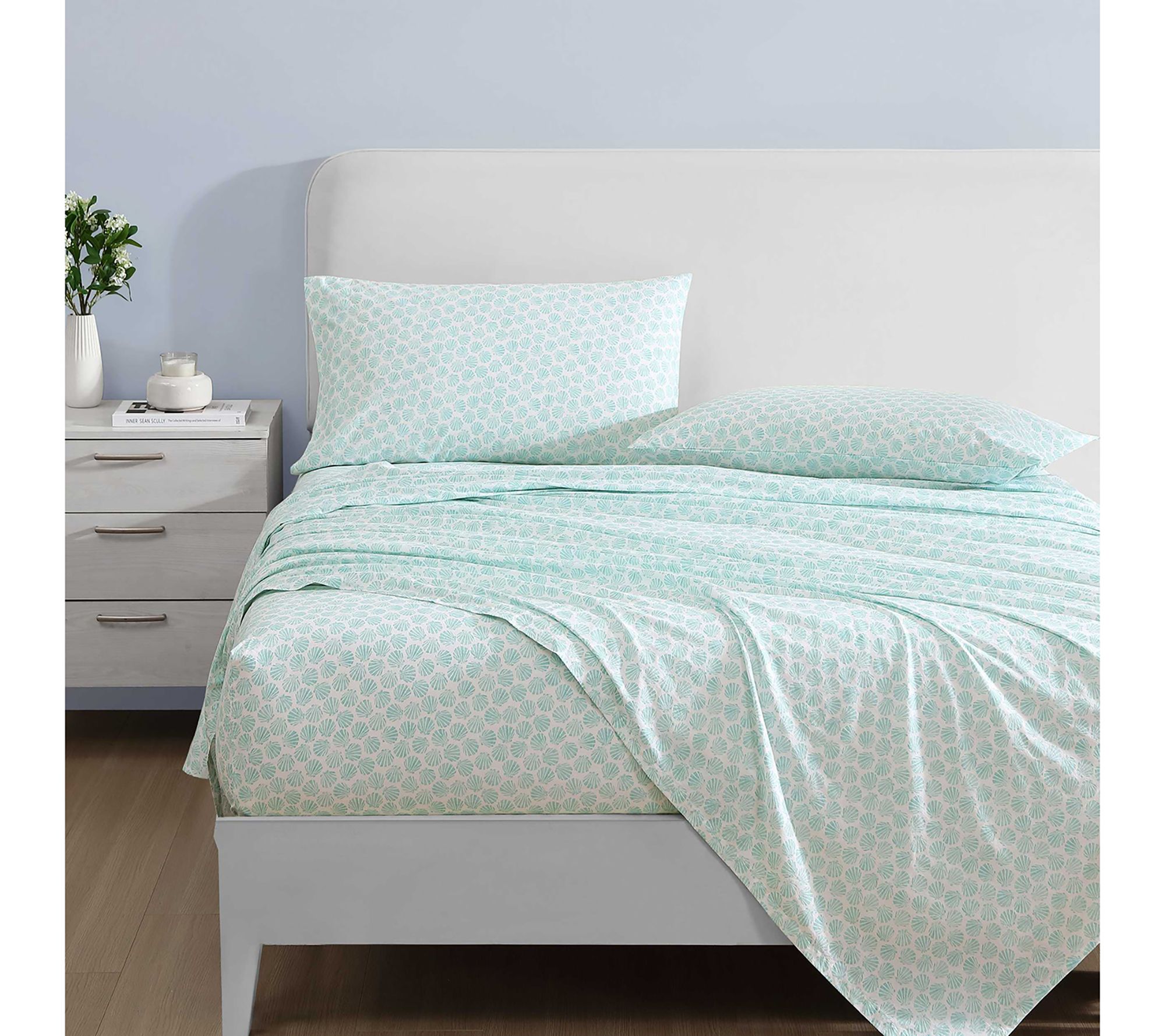 Laura Ashley Margate Shells Full Sheet Set - QVC.com