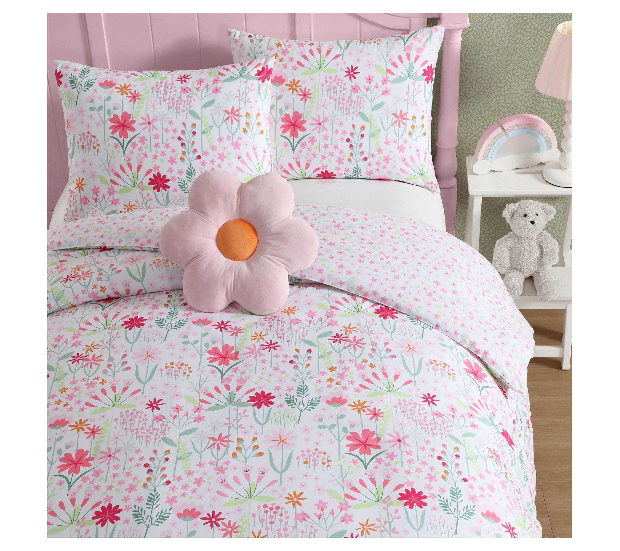 Laura Ashley Sunshine Flowers Twin Comforter Sham Set - QVC.com