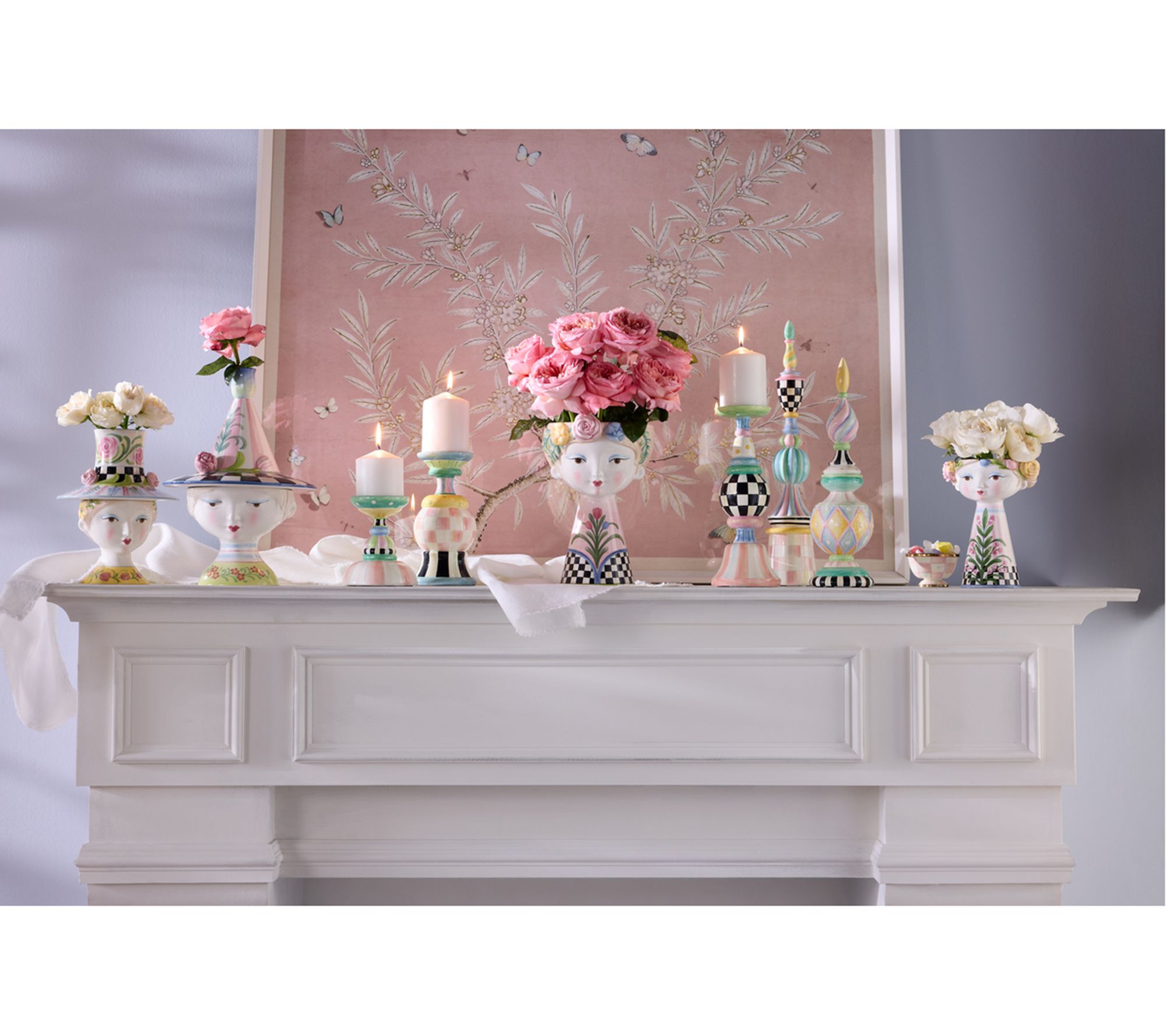 MacKenzie-Childs Rosy Meadow Tall Finial - QVC.com