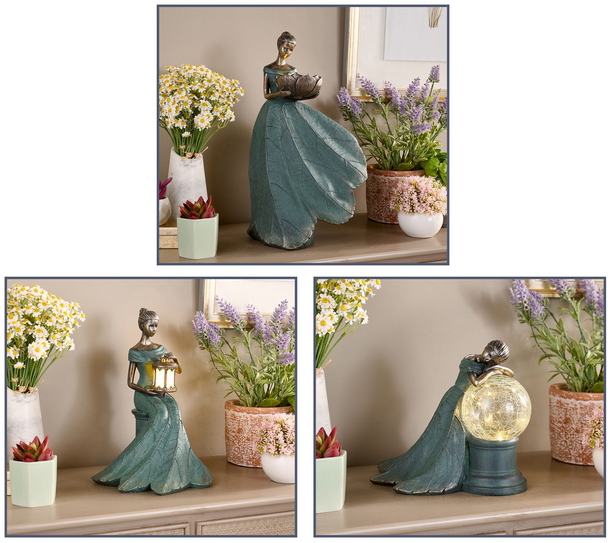 Indoor/Outdoor Garden Maiden with Illumination by Valerie - QVC.com