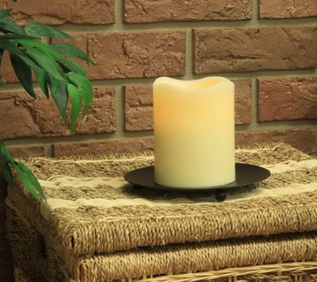 Pacific Accents 3" x 4" Melted Top Flameless Candle - QVC.com