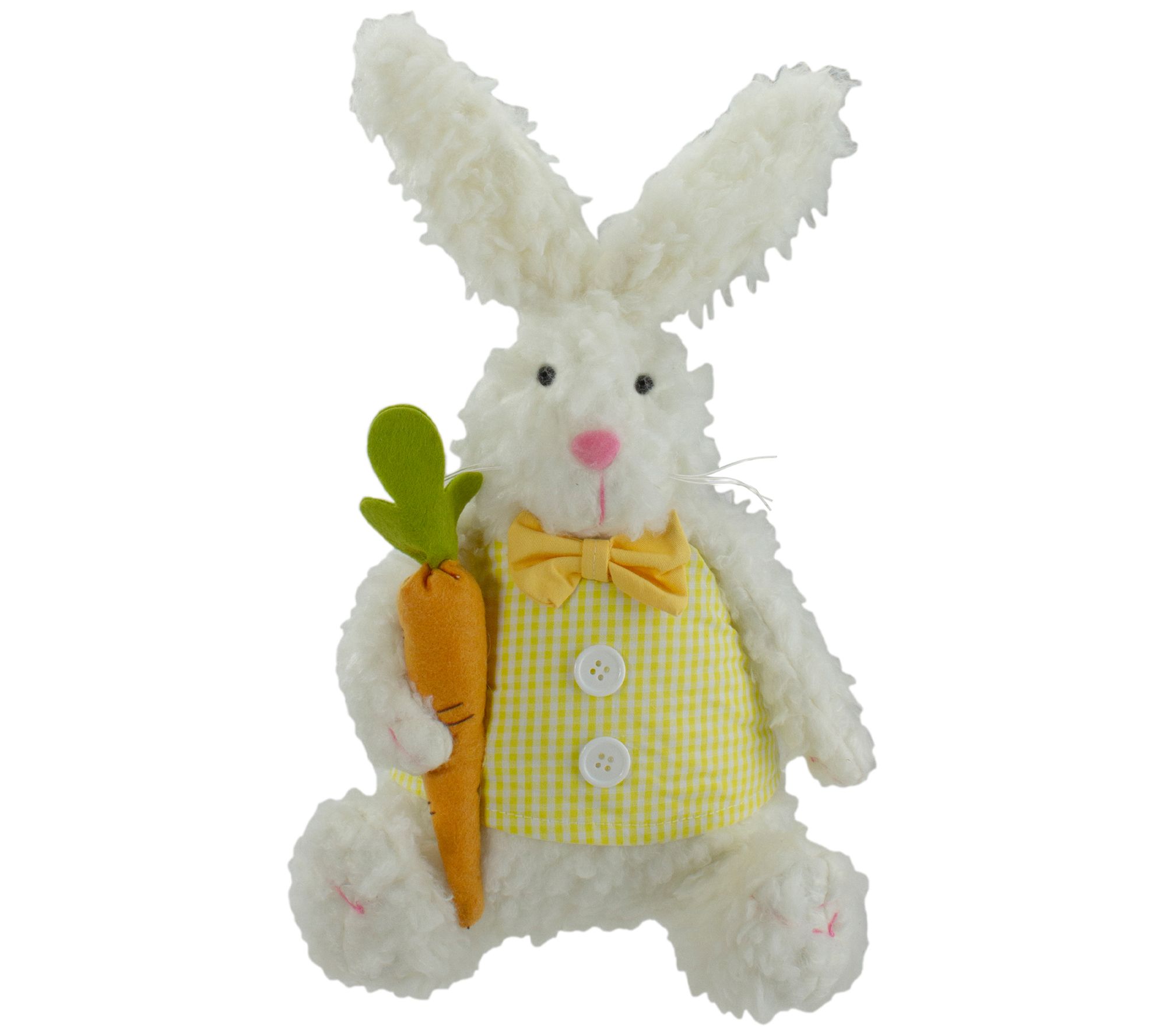 Northlight 14" Sitting Easter Bunny Rabbit w/Carrot - QVC.com