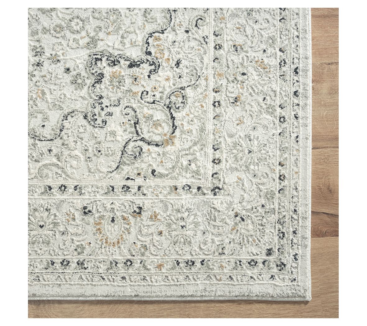 Ox Bay Vintage Hi-Low Bordered Medallion Area Rug, 5' x 7'6" - QVC.com