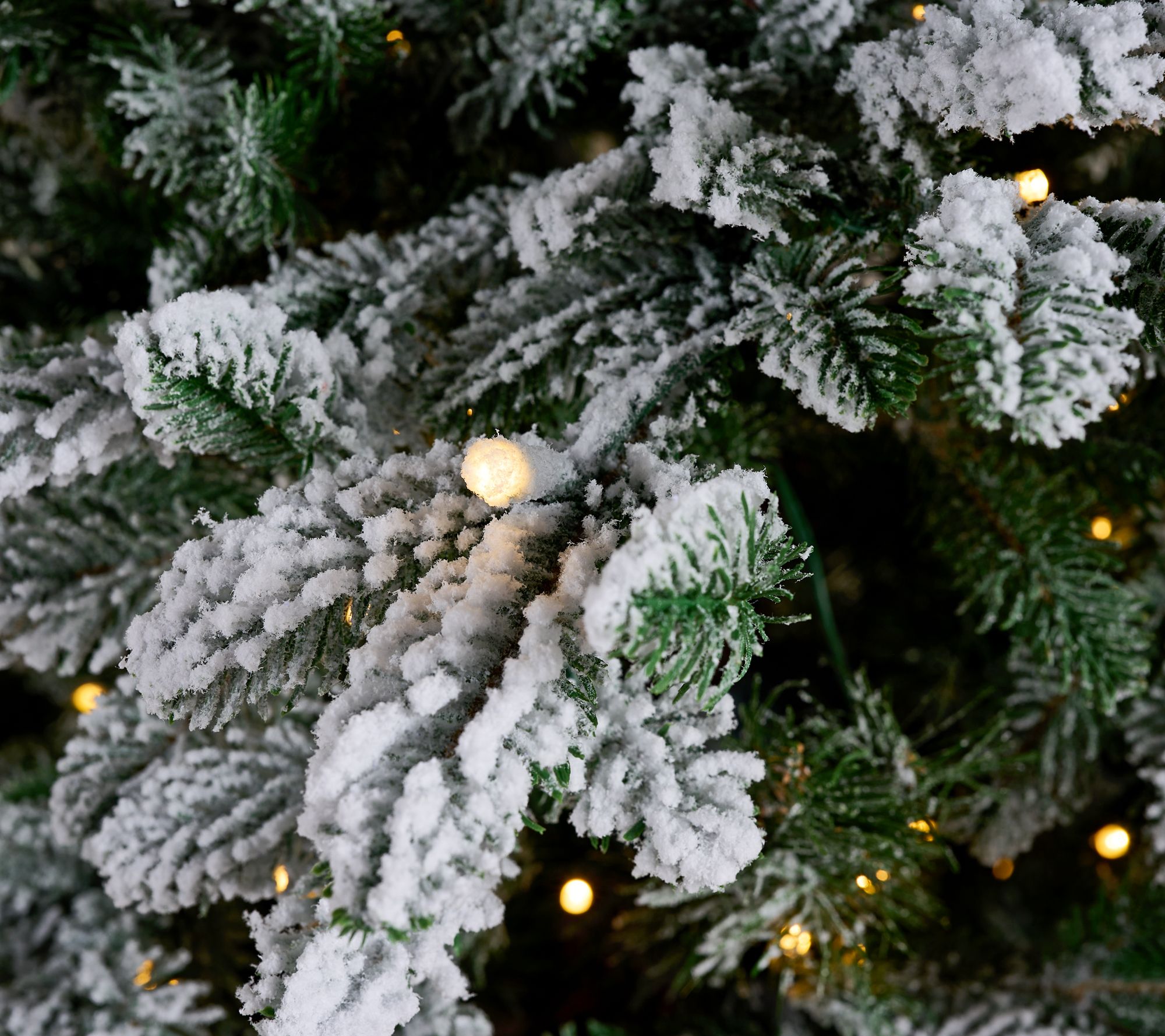 9' Twinkling Snow Kissed Spruce Tree by Valerie - QVC.com