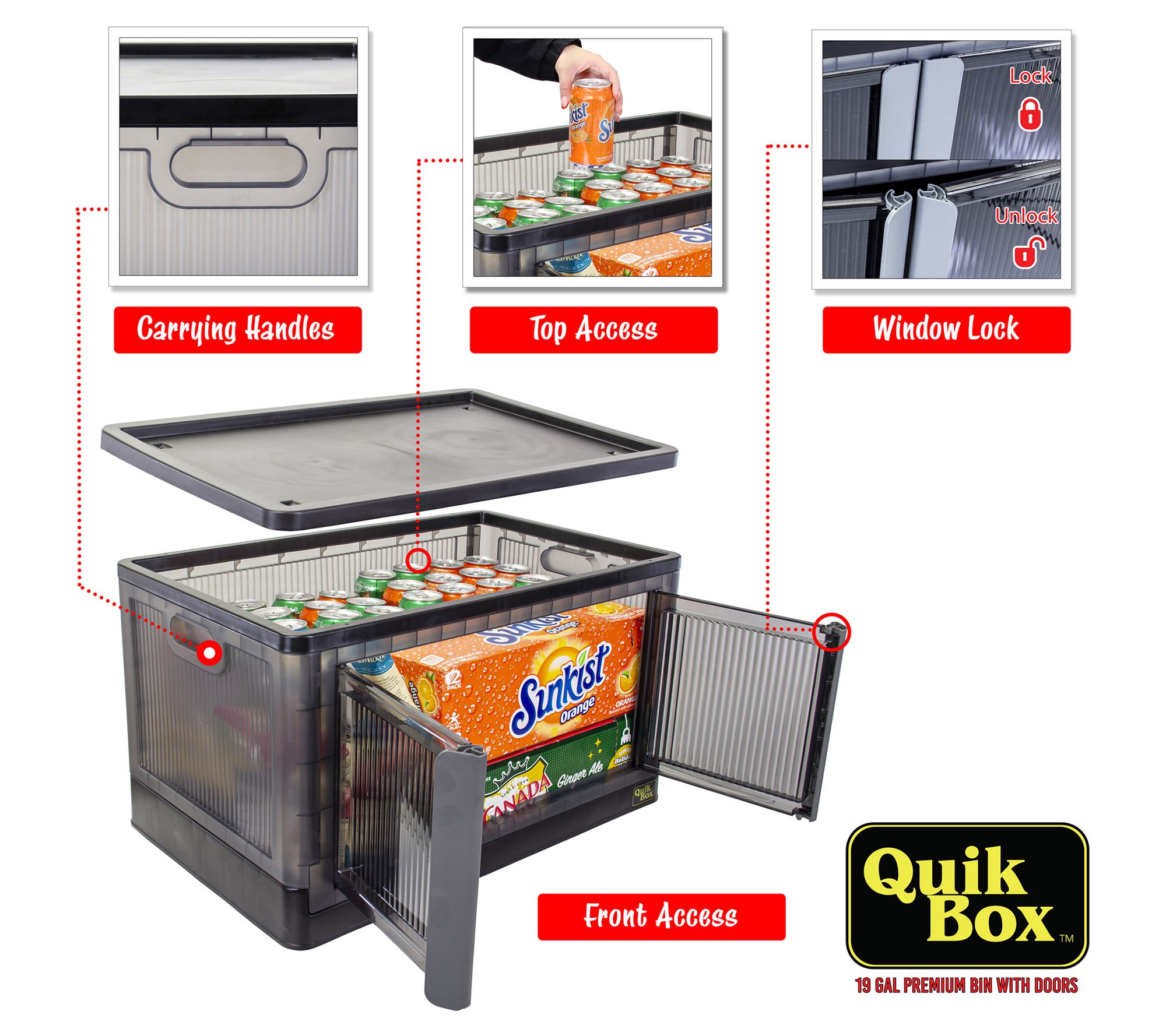 dbest Quik Box Premium Storage Box 19 Gallon - QVC.com