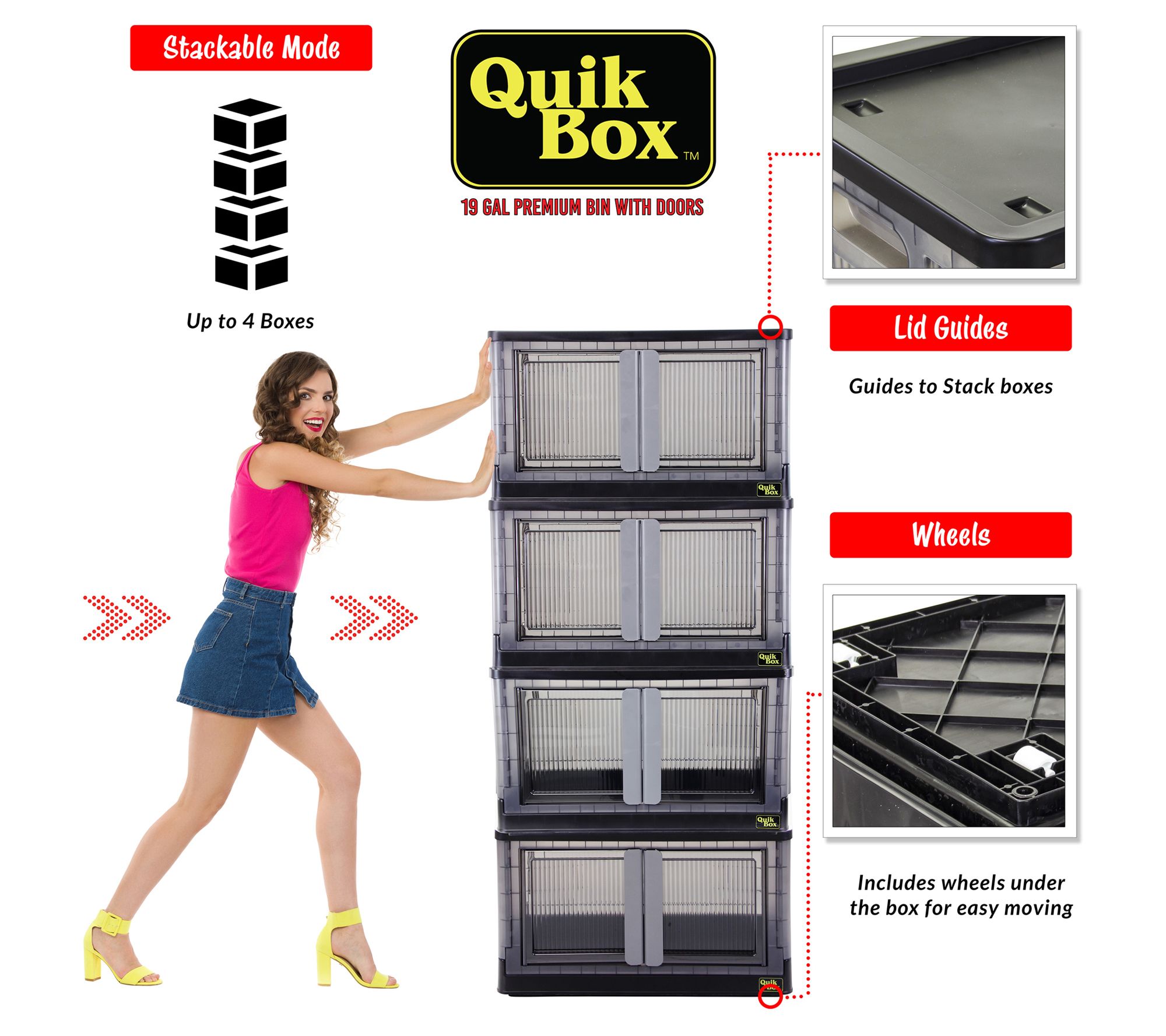 dbest Quik Box Premium Storage Box 19 Gallon - QVC.com