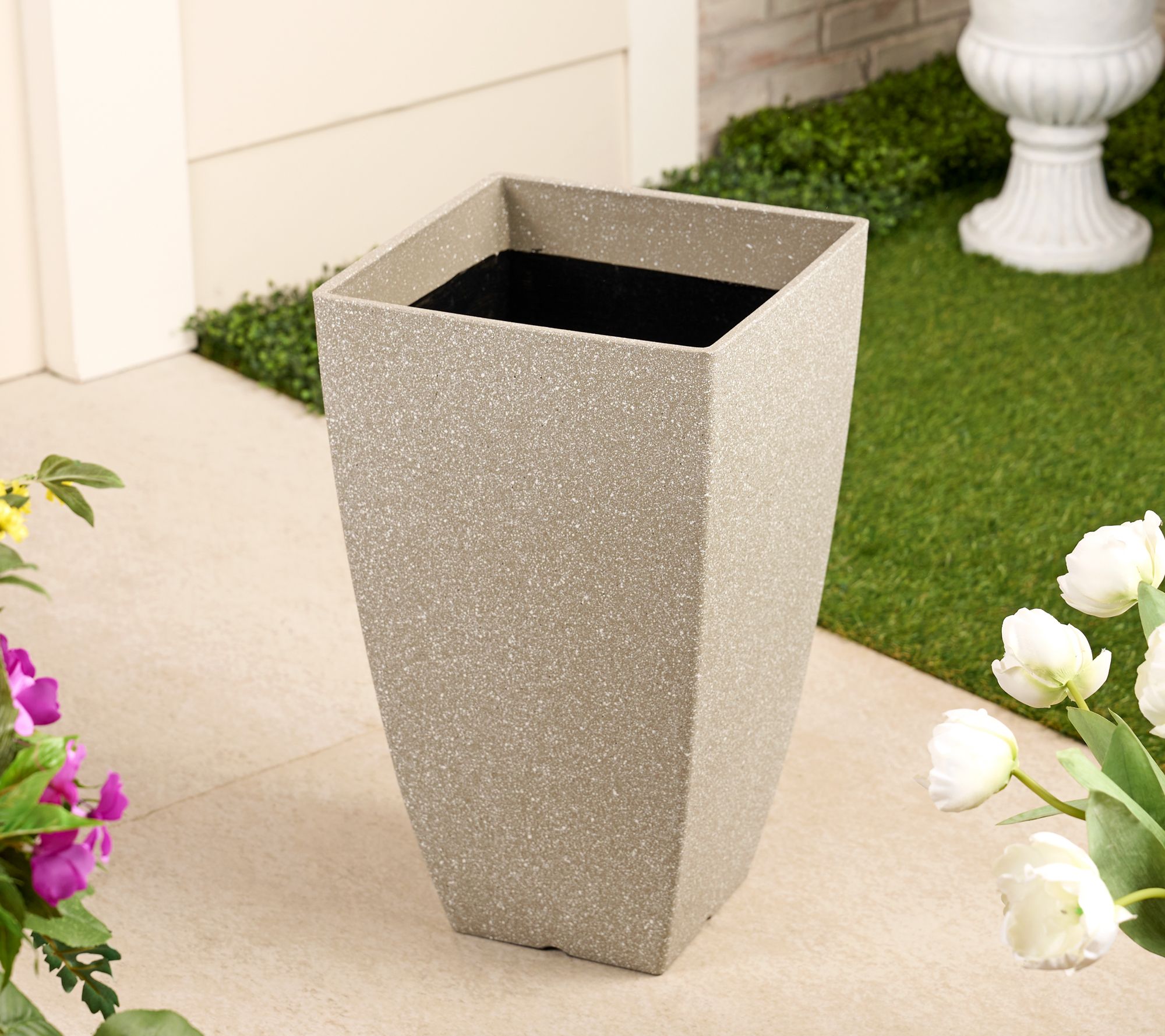 Wicker Park 21" Indoor/Outdoor Tall Planter - QVC.com