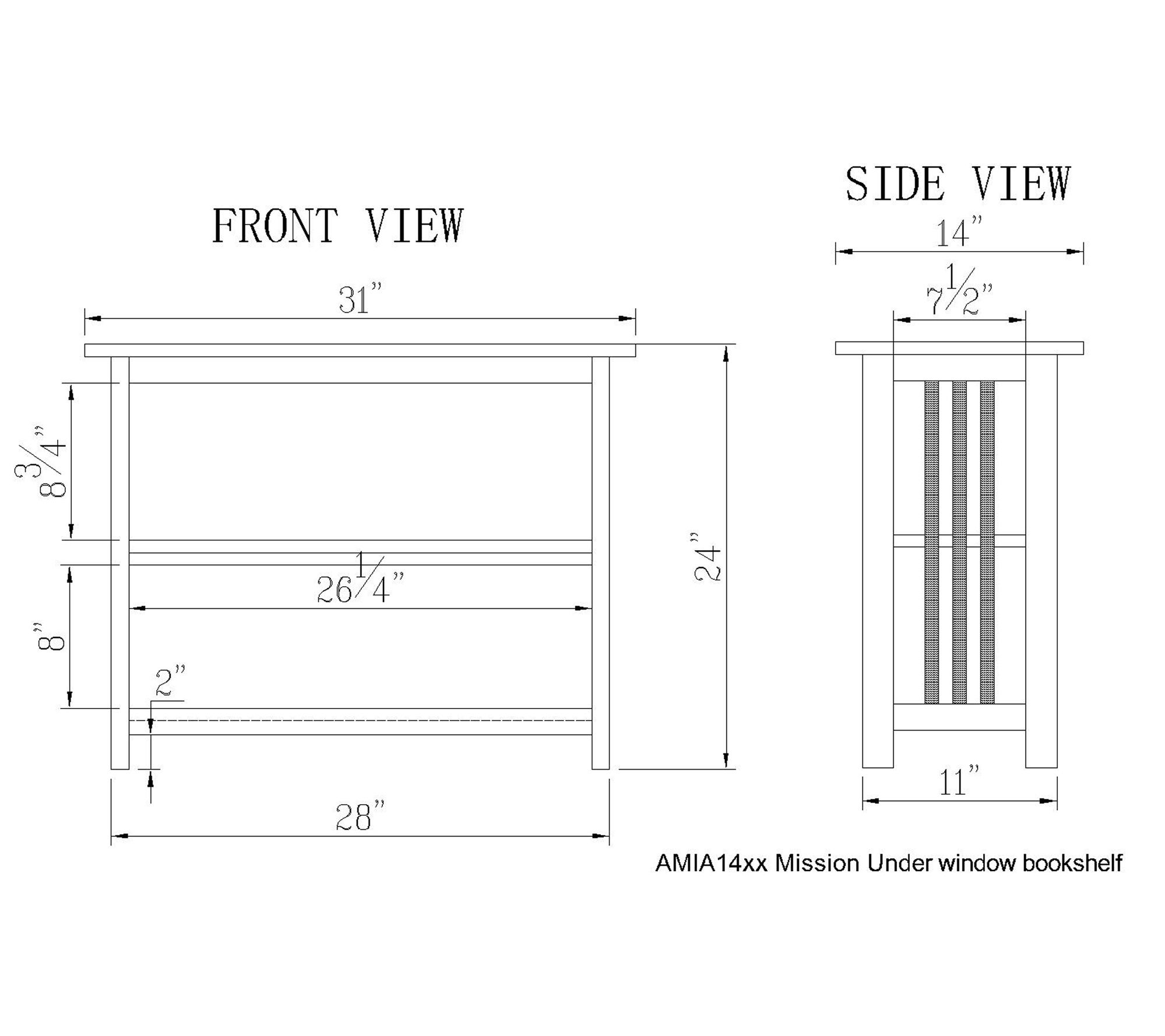 Alaterre Furniture Mission Console Entryway Table - QVC.com