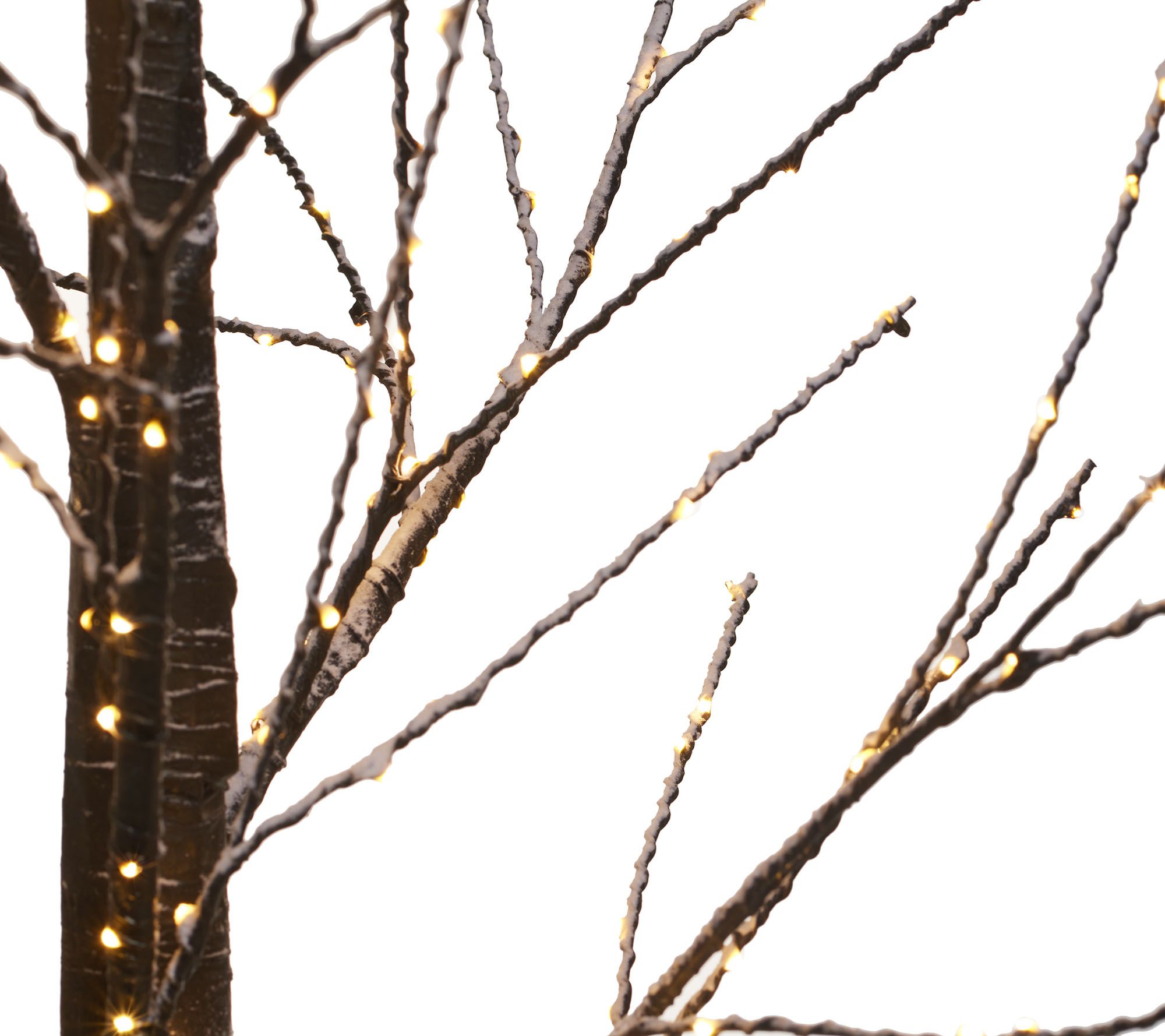 Indoor/ Outdoor Illuminated_60" Birch Tree with Base by Valerie - QVC.com