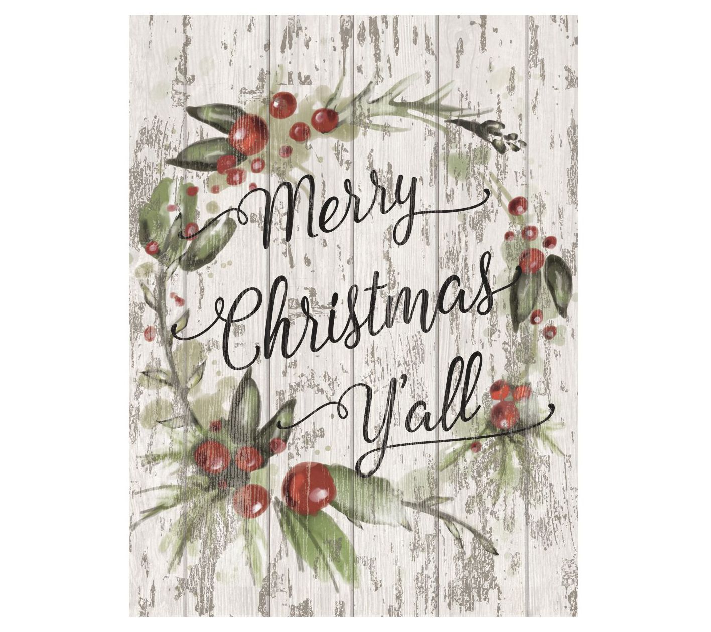 Merry Christmas Y'All Wall Decor - QVC.com