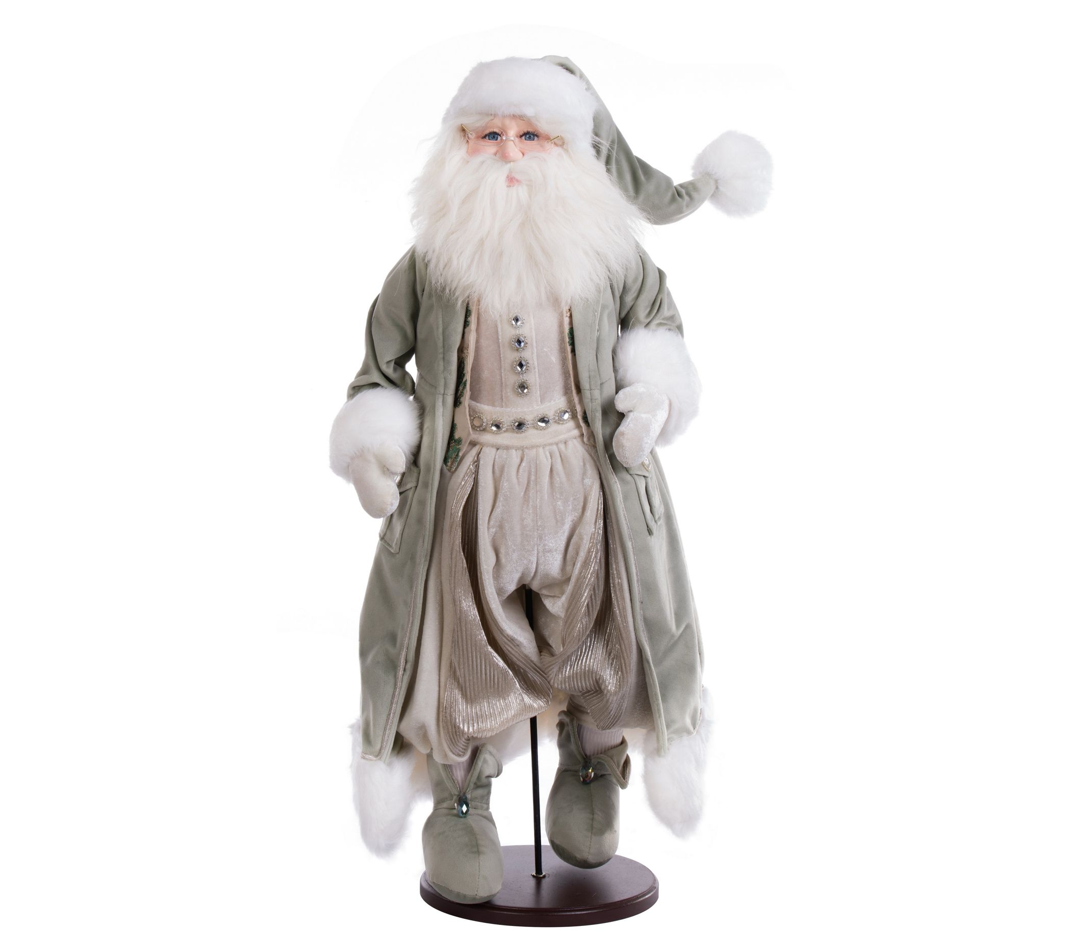 Vickerman 28" Jewel-Tide Greet Santa Doll withtand - QVC.com