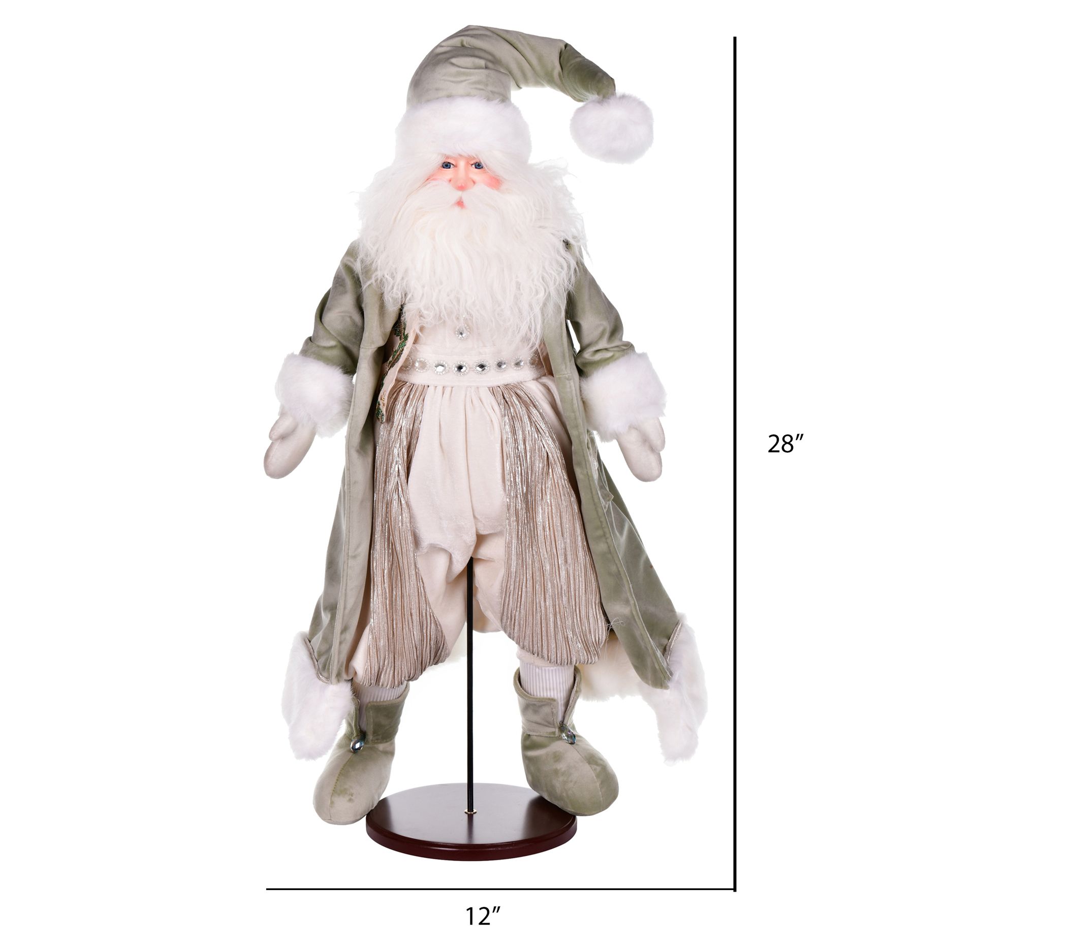 Vickerman 28" Jewel-Tide Greet Santa Doll withtand - QVC.com