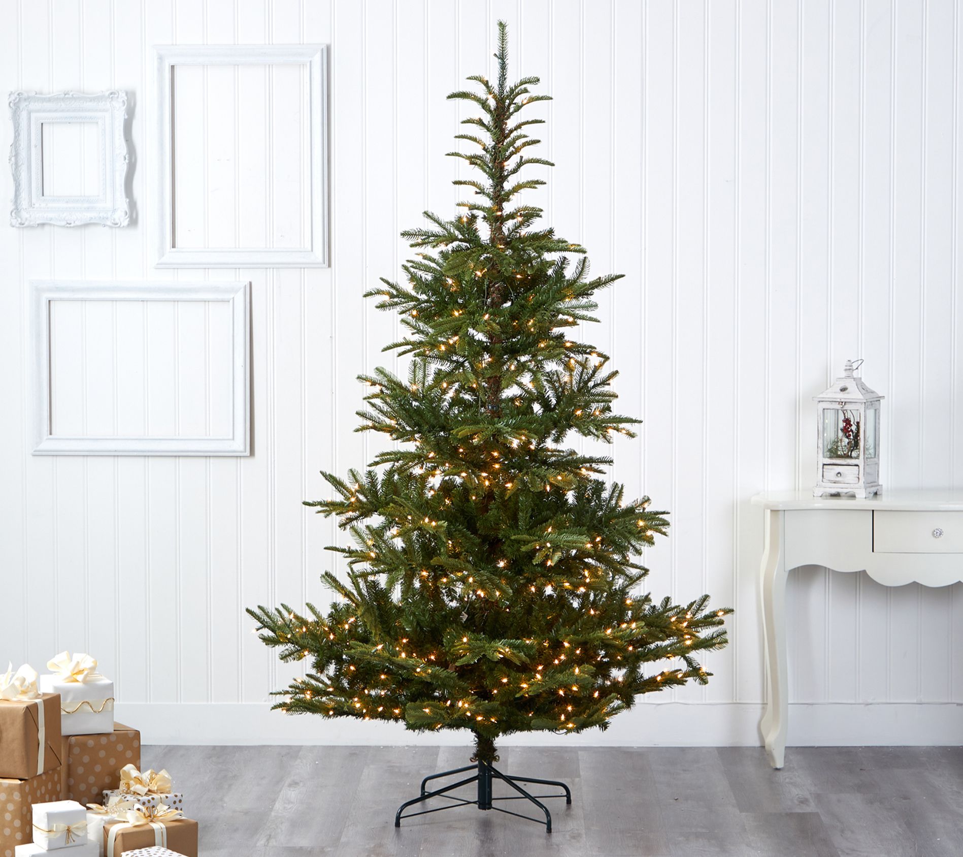 Nearly Natural 7.5' Layered Spruce Faux Christmas Tree - QVC.com