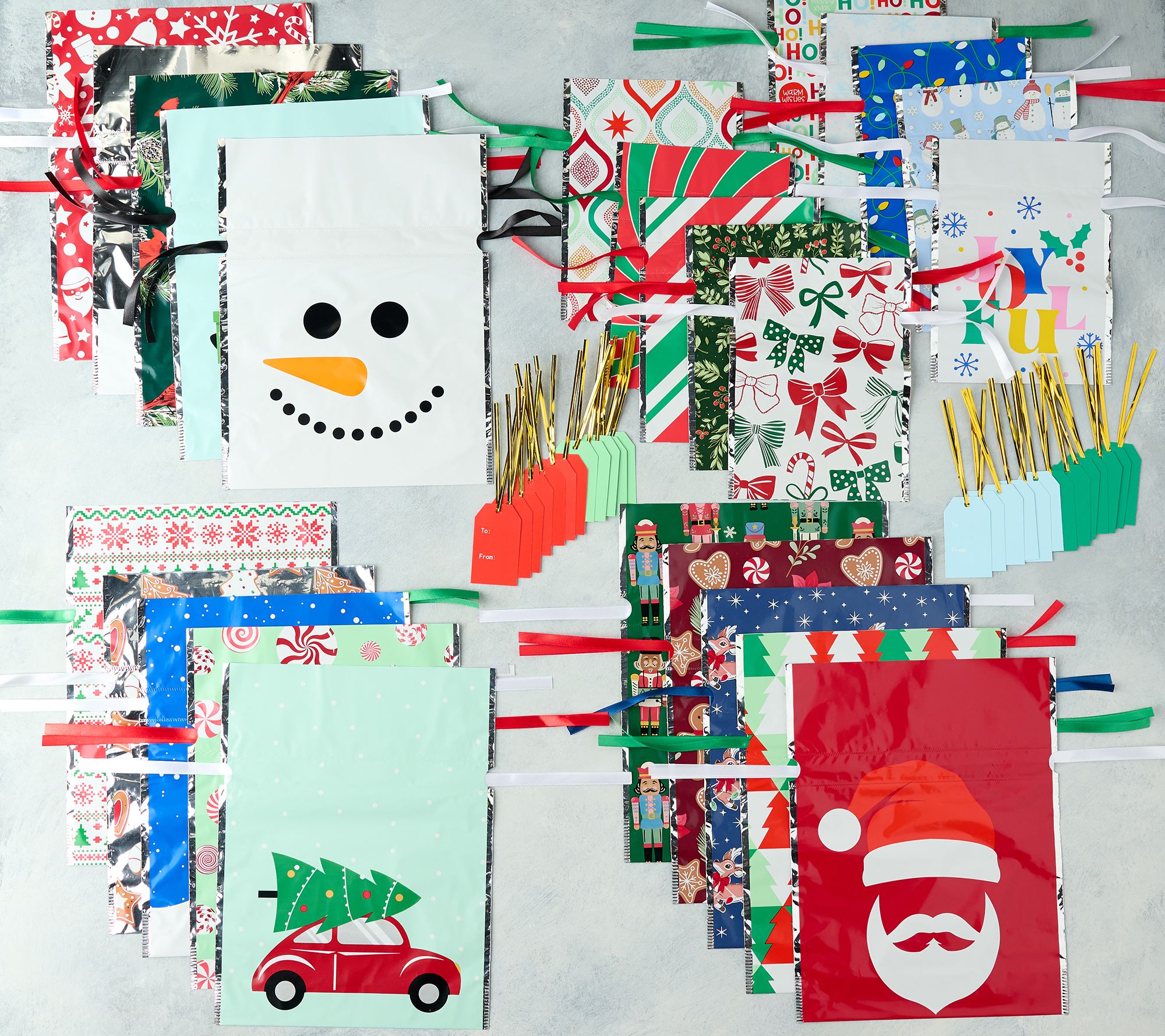 Kringle Express 50-pc Small and Medium Gift Bags Set - QVC.com