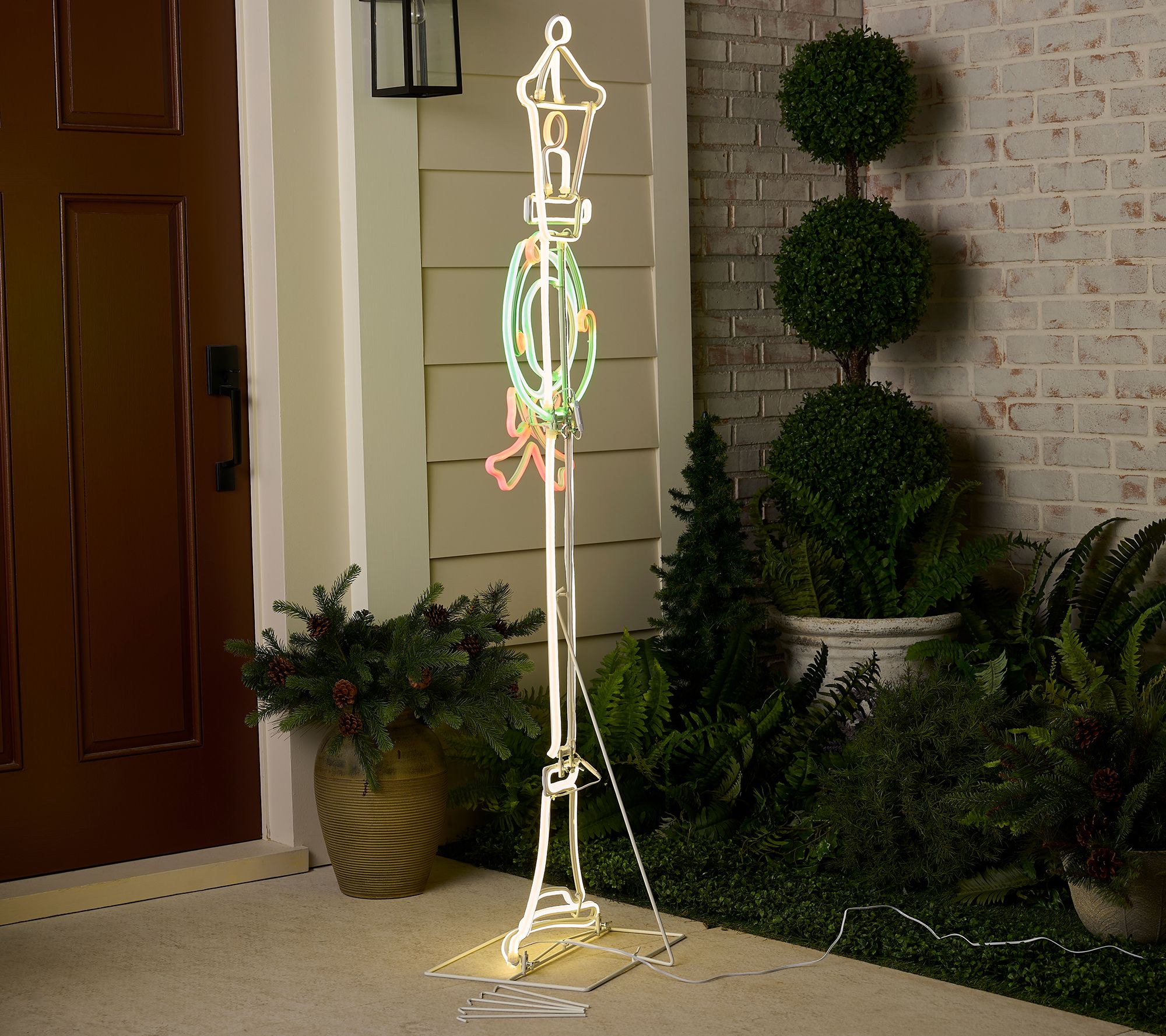 "As Is" Kringle Express 60" In/ Outdoor 3D LED Neon Holiday Street Lamp ...