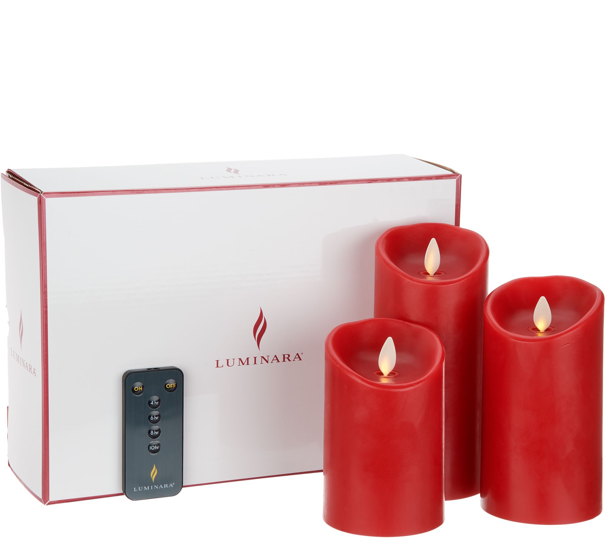 Luminara Set of 3 Pillars in Gift Box with Remote Box with Remote - QVC.com