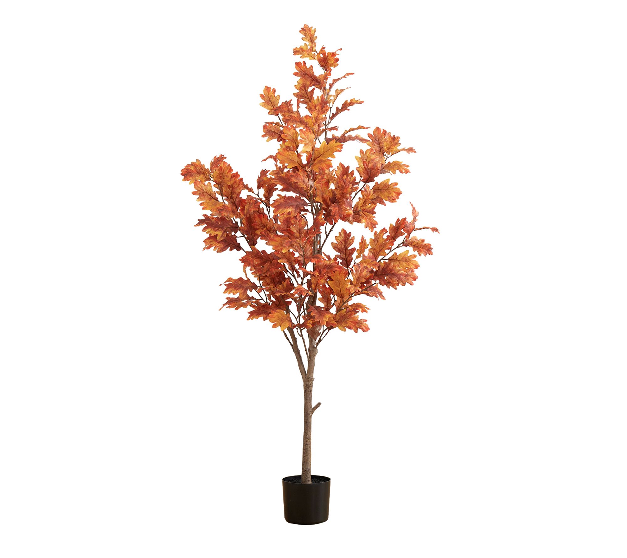 Nearly Natural 5-ft Autumn Oak Artificial FallTree - QVC.com