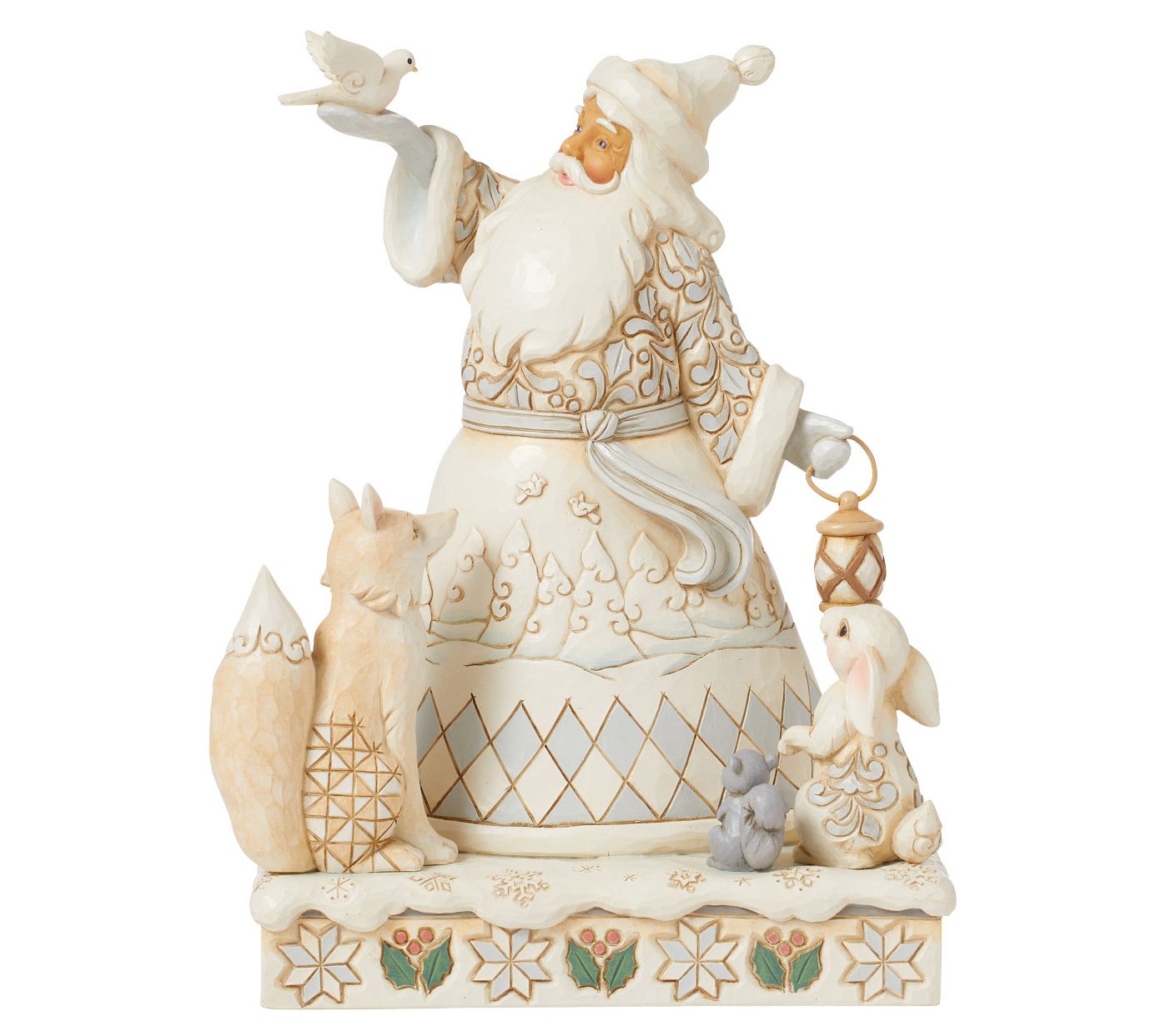 Jim Shore Woodland Santa Holding Dove Figurine - QVC.com