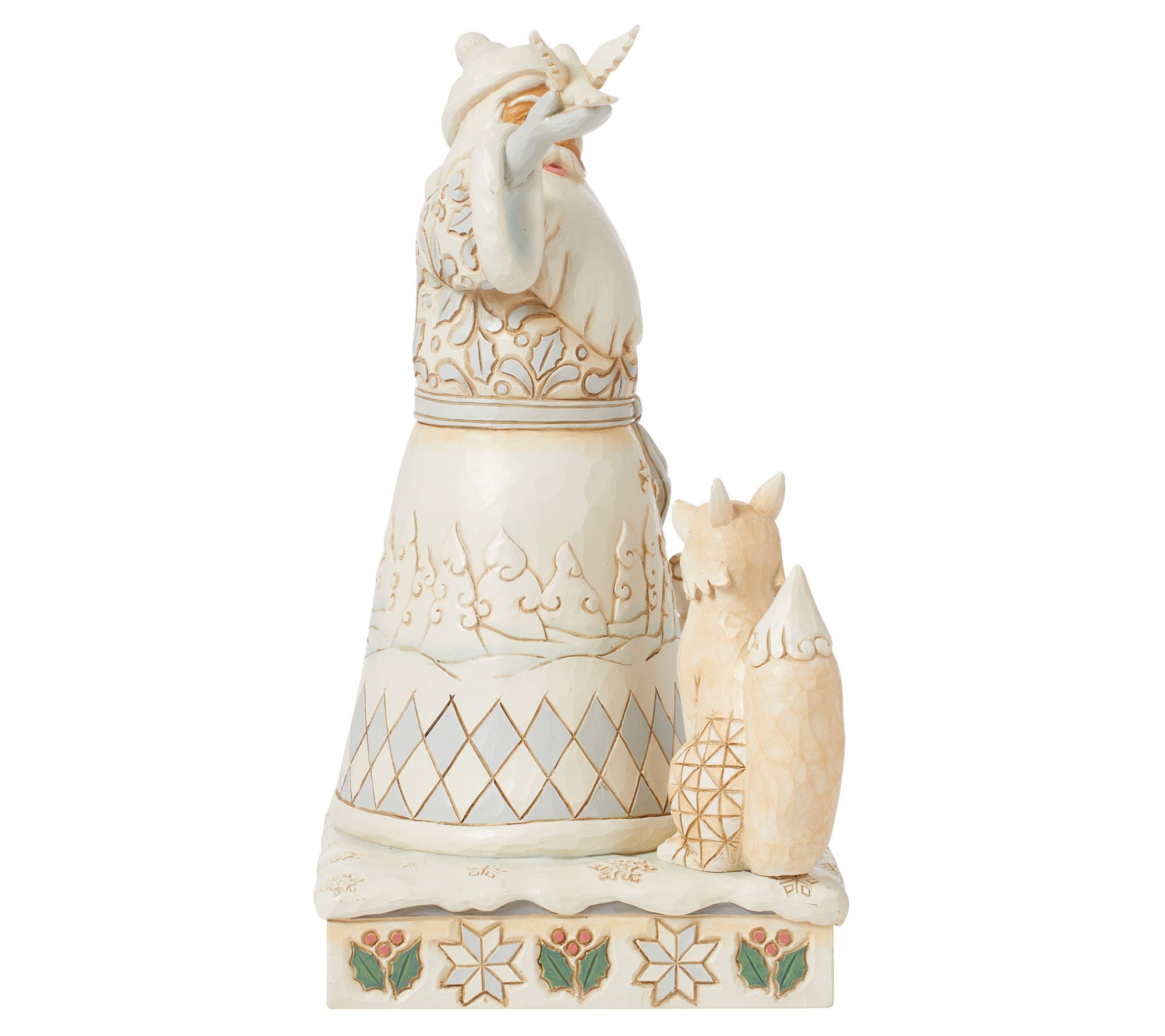 Jim Shore Woodland Santa Holding Dove Figurine - QVC.com