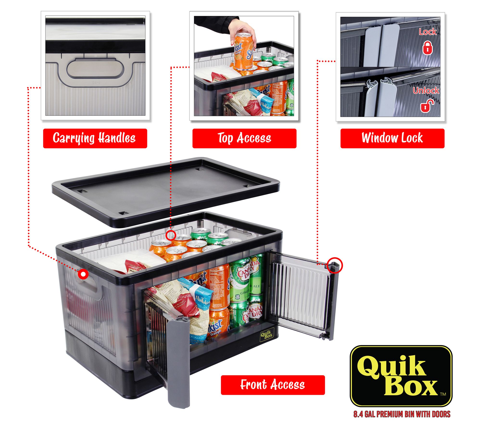 dbest Quik Box Premium Storage Box 8.4 Gallon - QVC.com