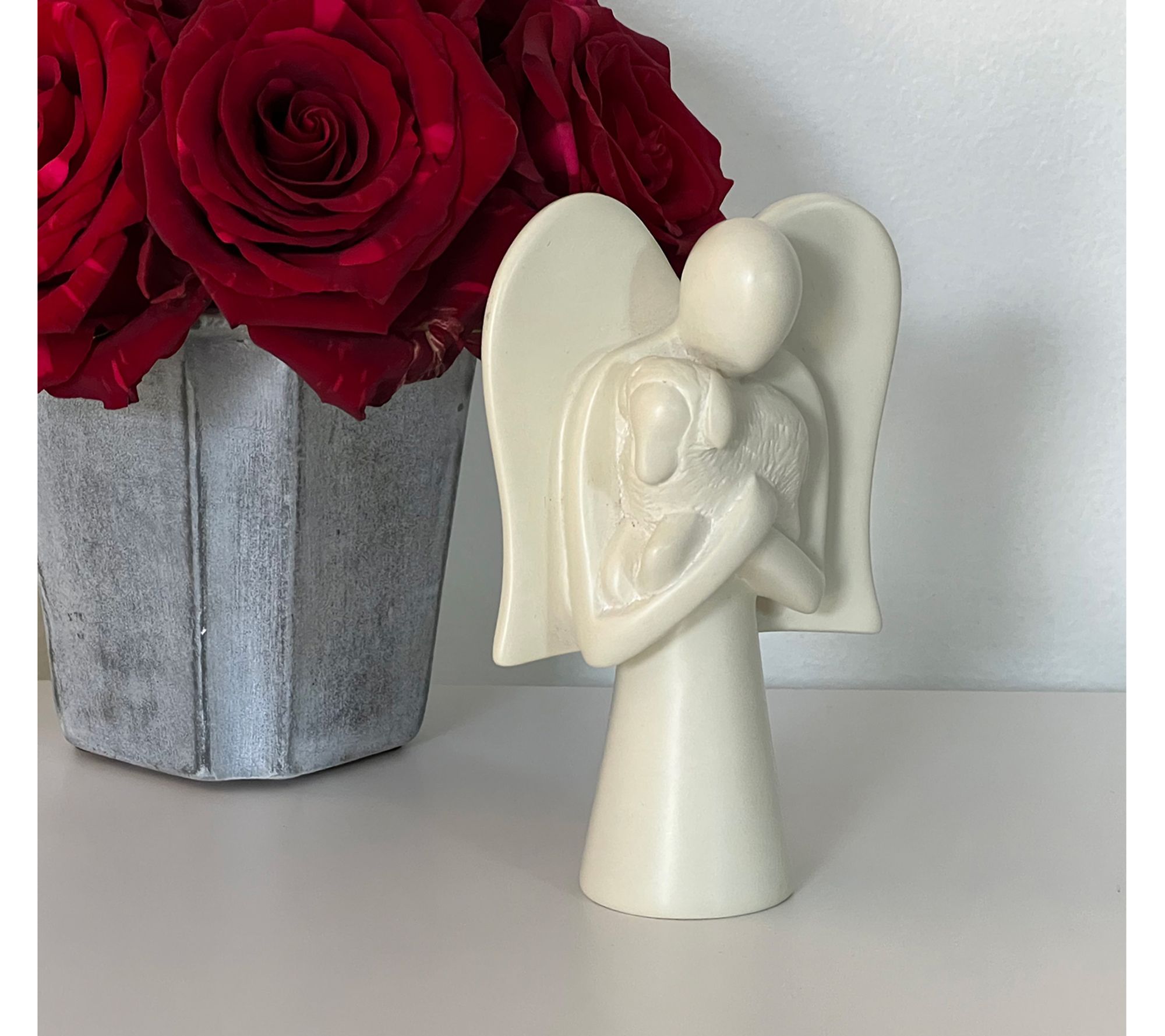 Global Crafts Soapstone Guardian Angel HoldingStatue - QVC.com